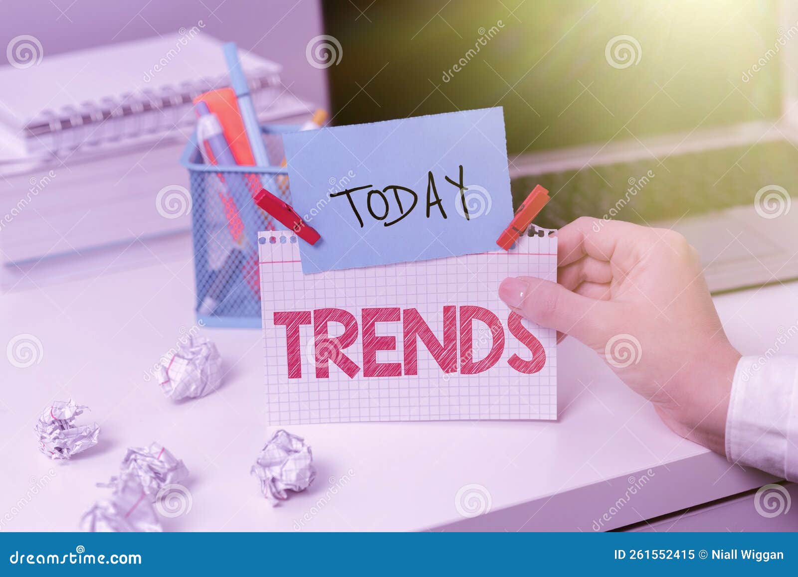 Conceptual Display Trends. Word Written on General Tendency of Data ...