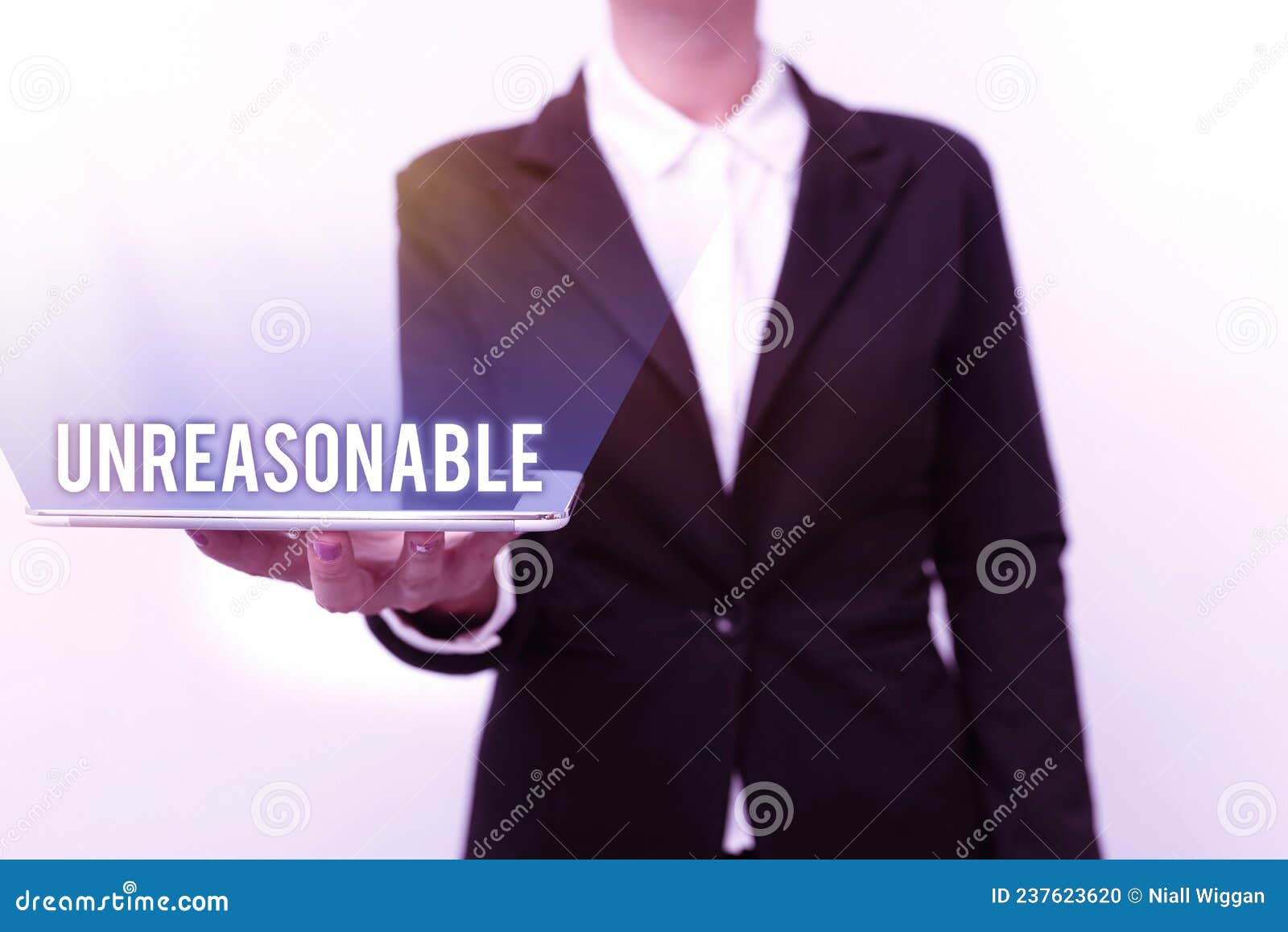 Conceptual Display Unreasonable. Word Written on Beyond the Limits of ...