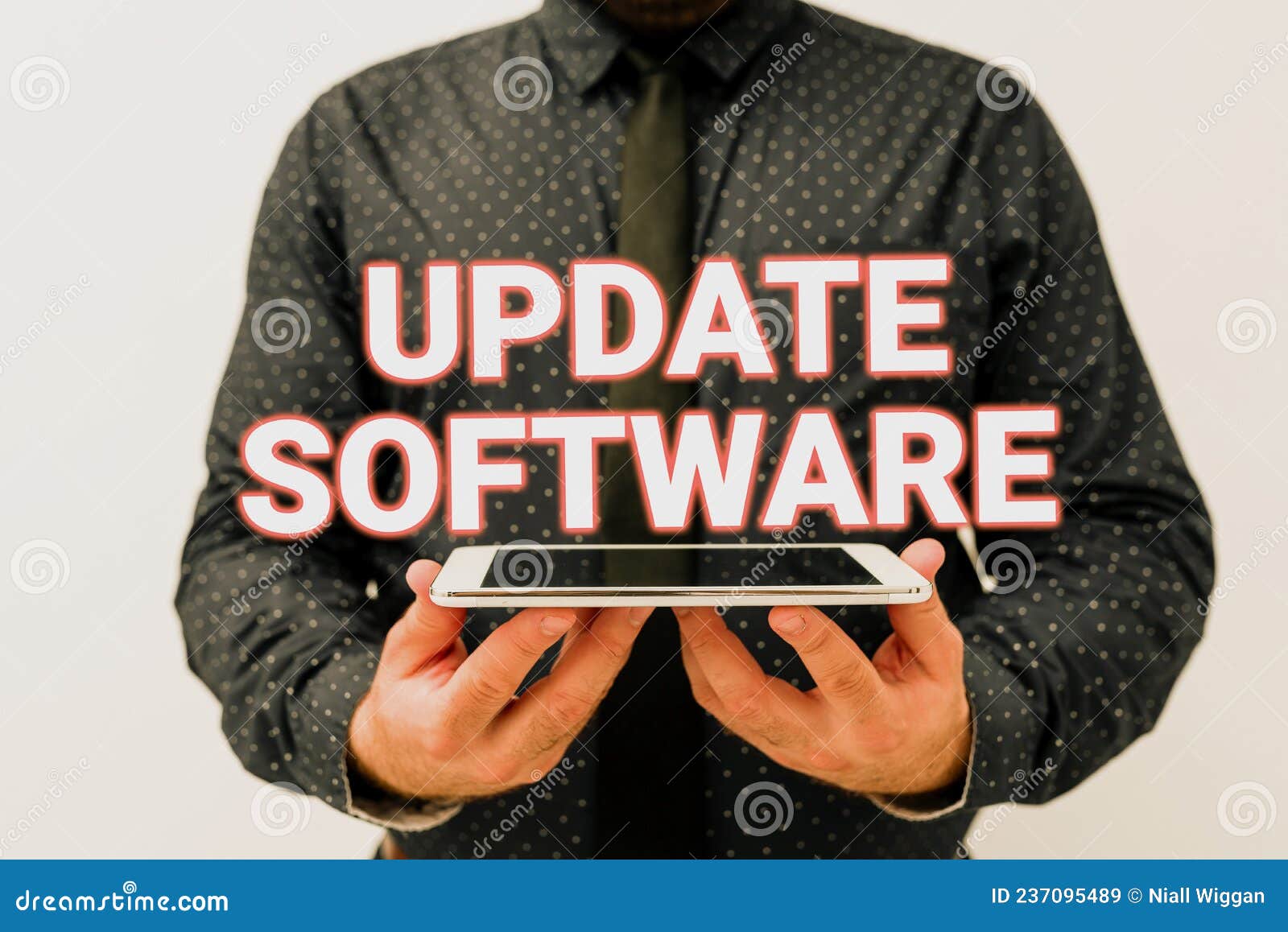 Conceptual Display Update Software. Word Written on Replacing Program ...