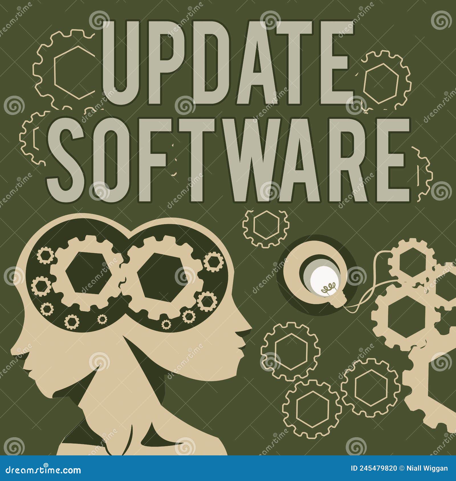 Conceptual Caption Update Software. Business Idea Replacing Program with a Newer Version of Same ...