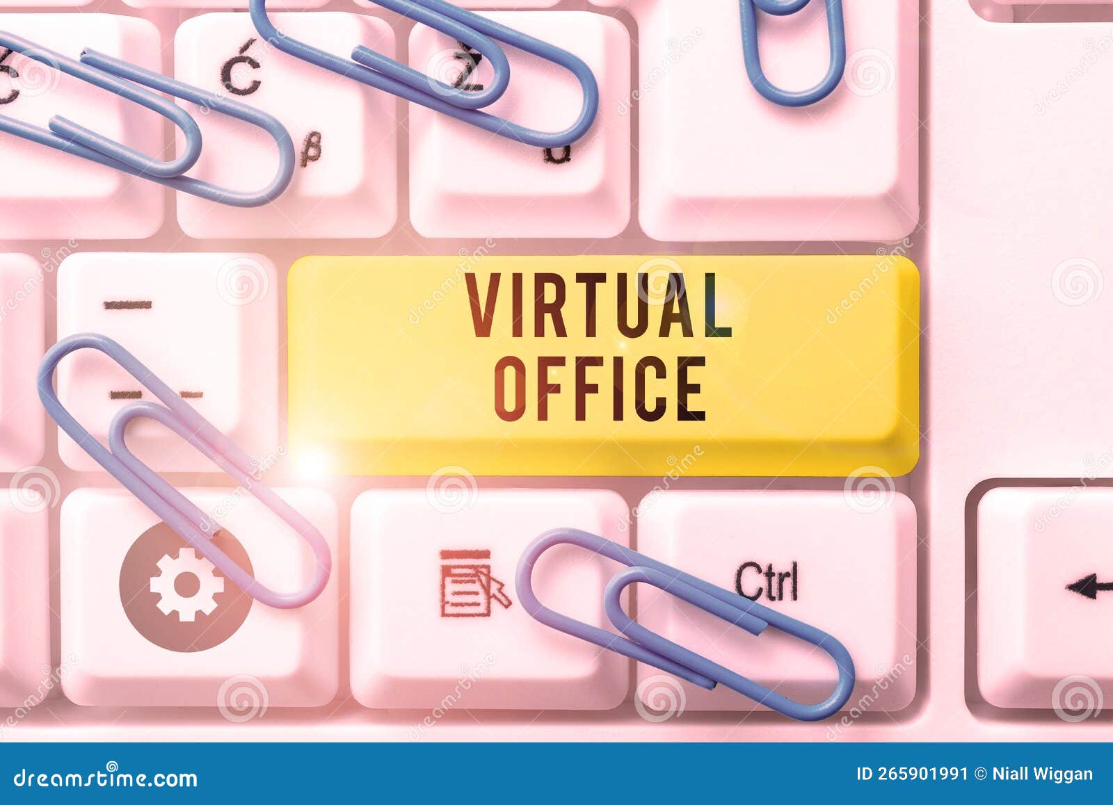 Writing Displaying Text Virtual Office. Word Written on Mobile Work ...
