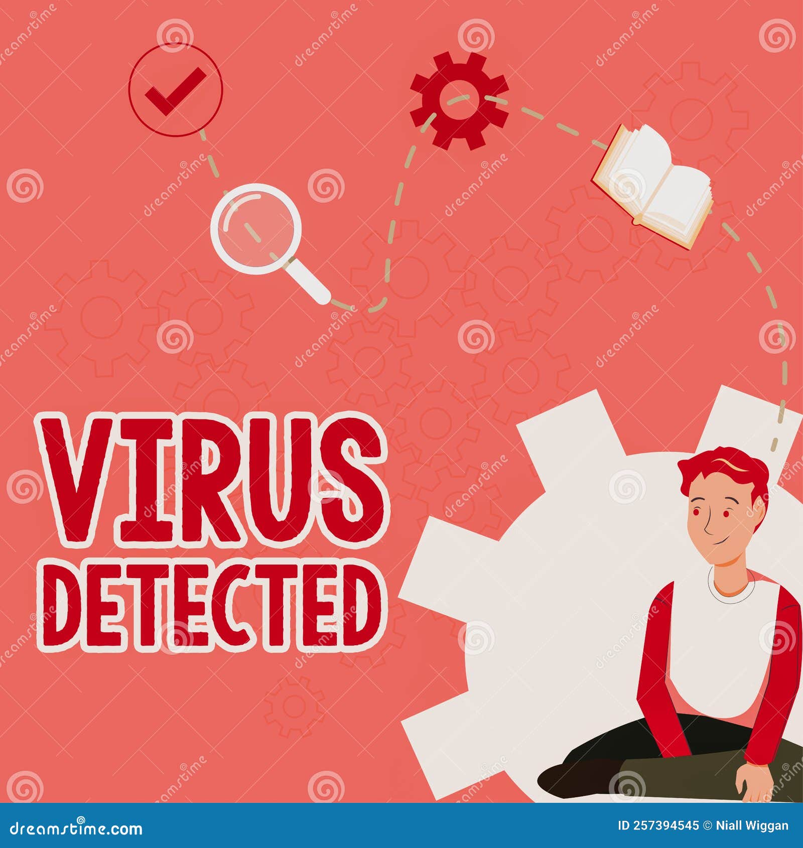 Conceptual Display Virus DetectedA Computer Program Used To Prevent and ...