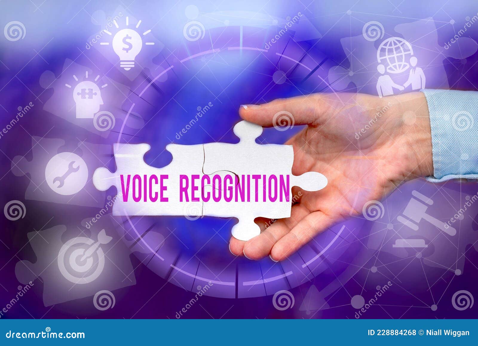 Conceptual Display Voice Recognition. Internet Concept the Control of a ...