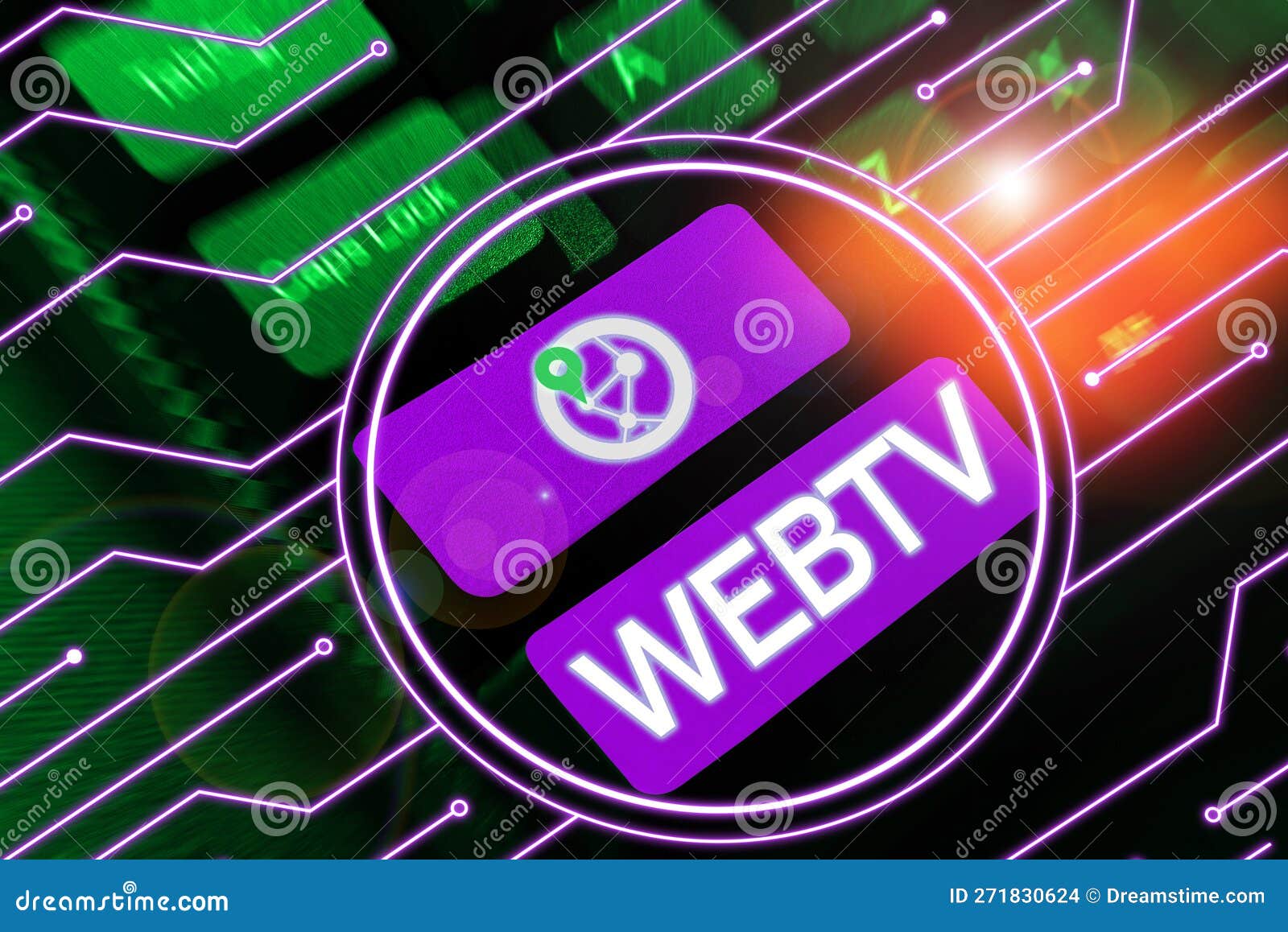 Conceptual Display Webtv. Word Written on Internet Transmission ...