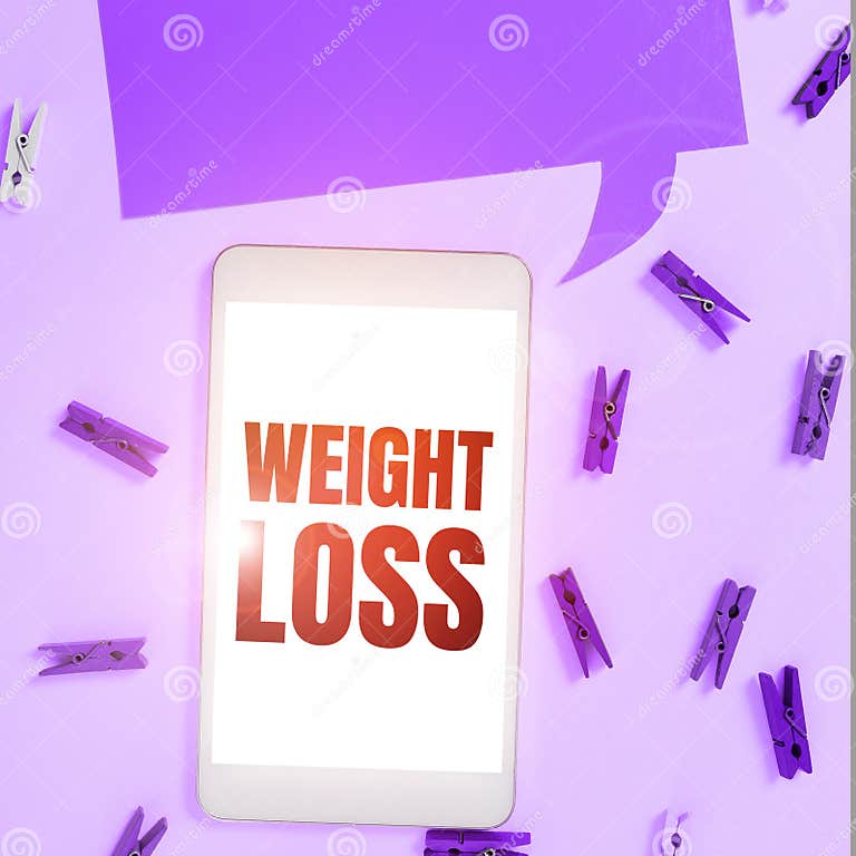 Text Sign Showing Weight Loss. Business Showcase Decrease in Body Fluid ...