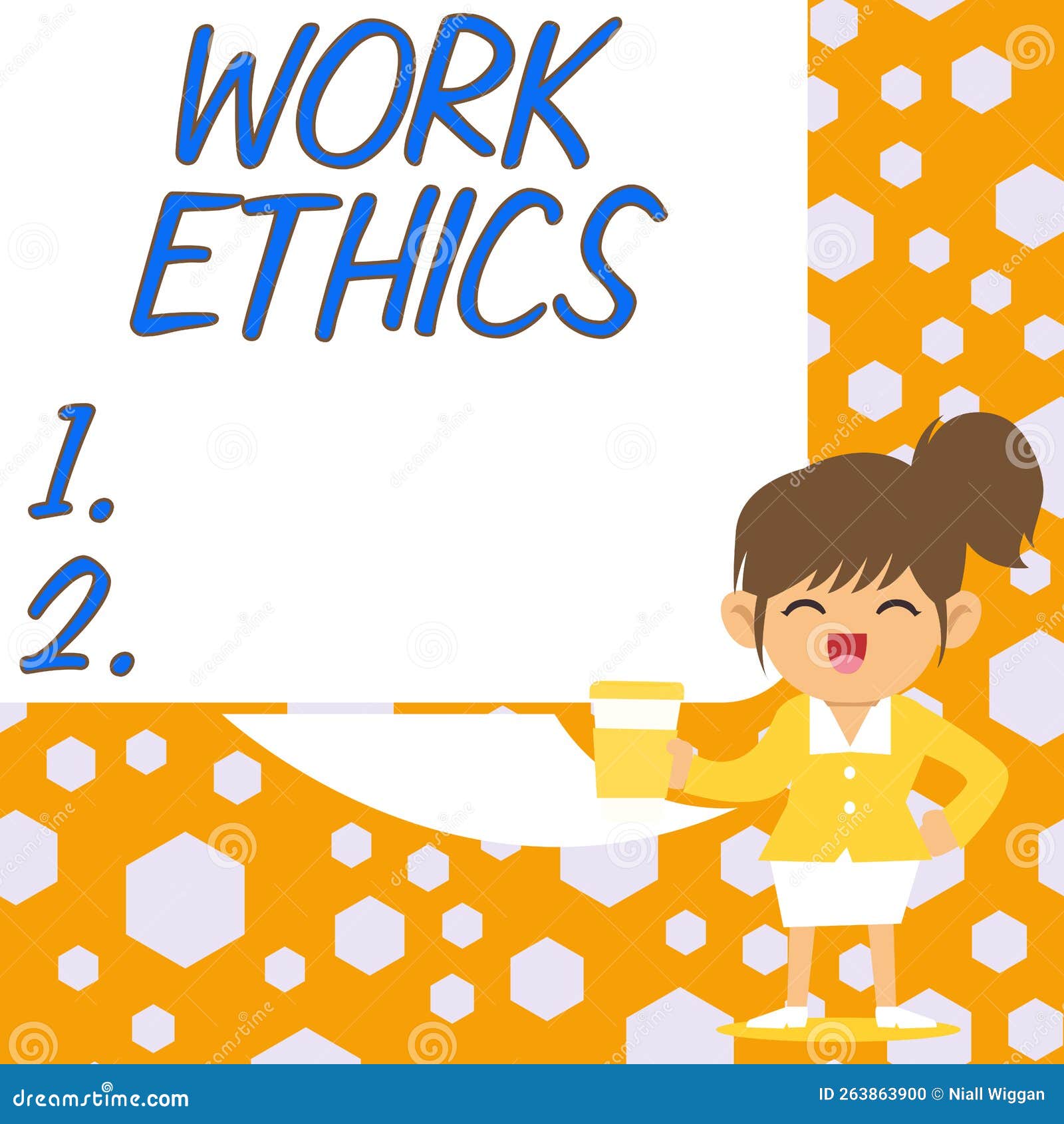 Text Sign Showing Work Ethics. Business Idea a Set of Values Centered ...