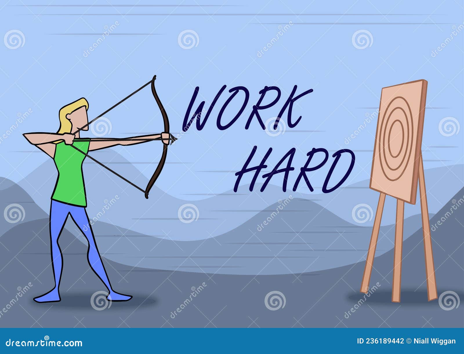 Inspiration Showing Sign Work Hard. Business Concept Laboring that Puts ...