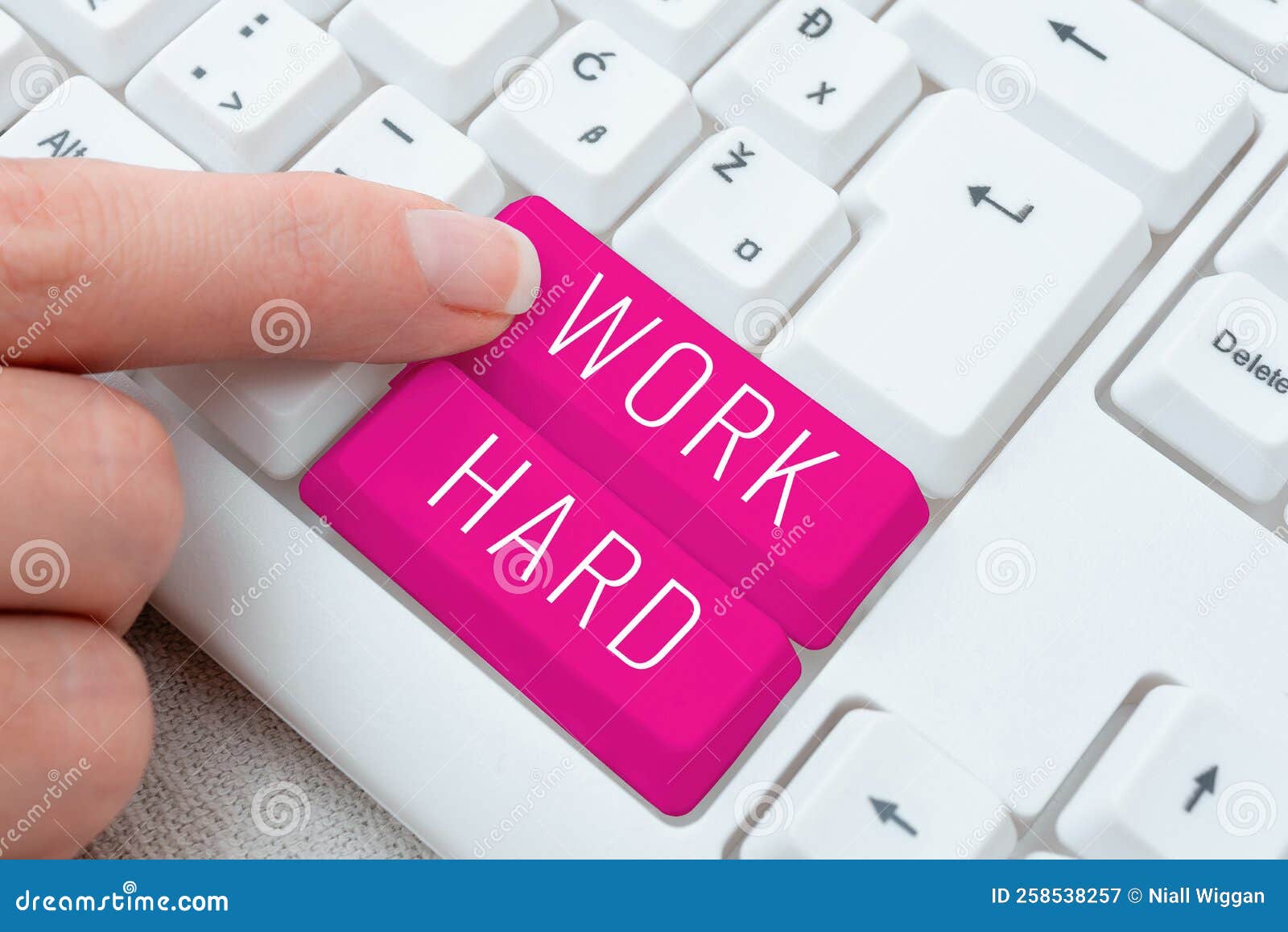 Conceptual Display Work Hard. Word for Laboring that Puts Effort into ...