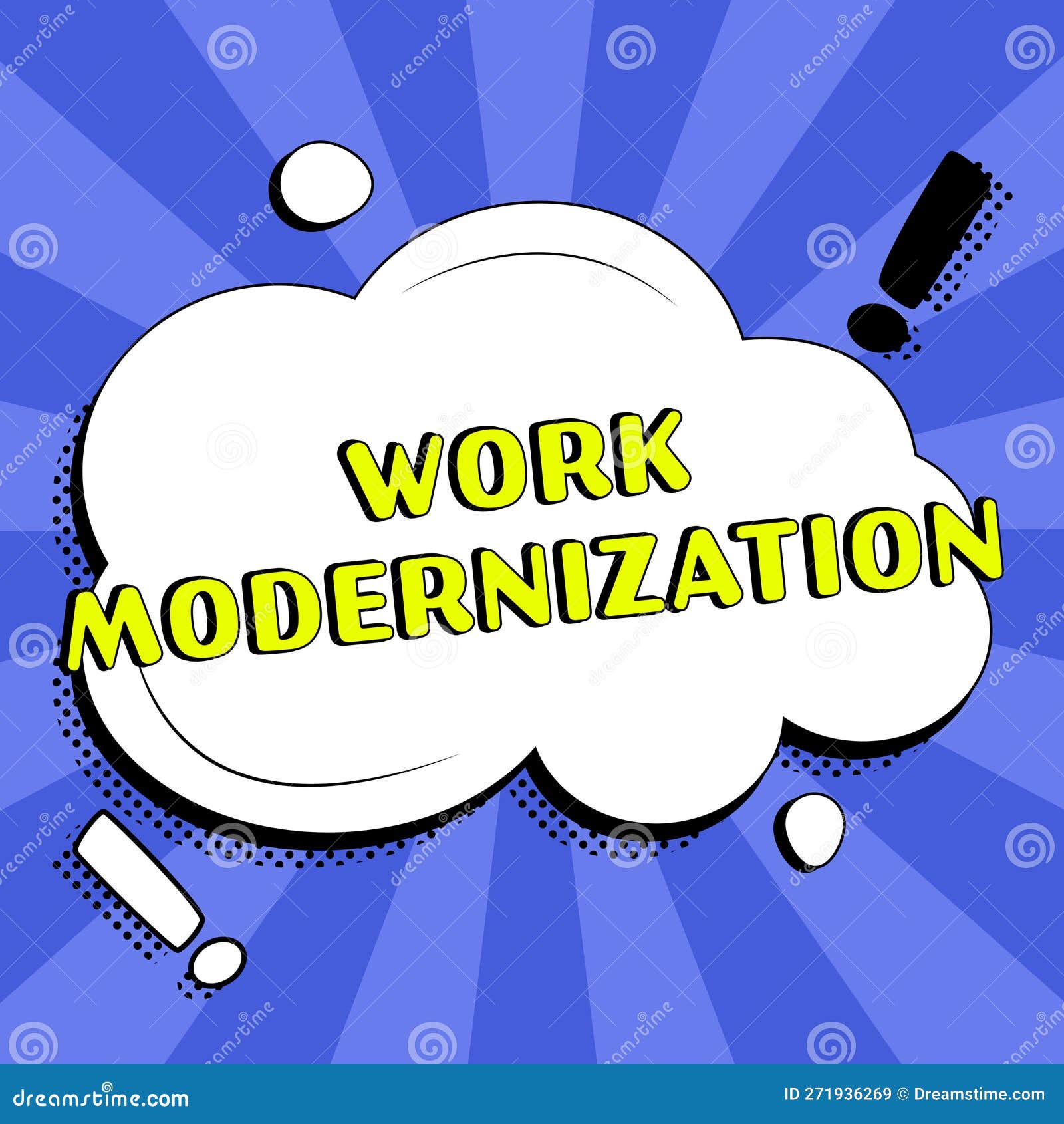 Conceptual Display Work Modernization. Word Written on Changing Product ...