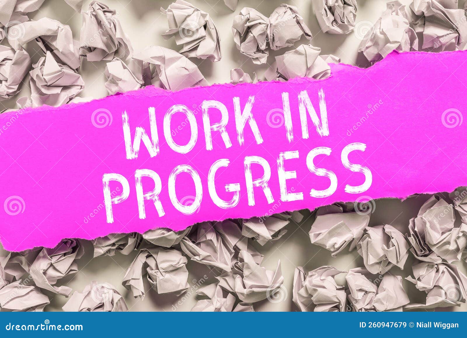 Conceptual Display Work in Progress. Internet Concept Ongoing Business ...