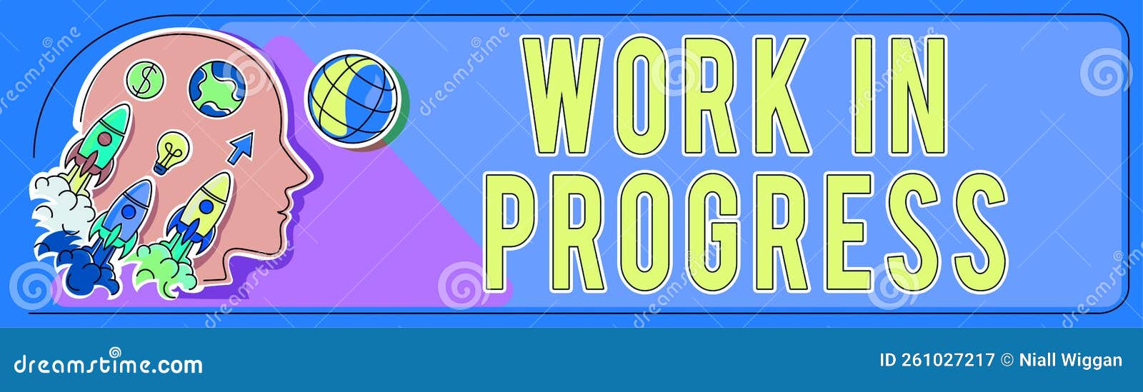 Writing Displaying Text Work in Progress. Business Approach Ongoing ...