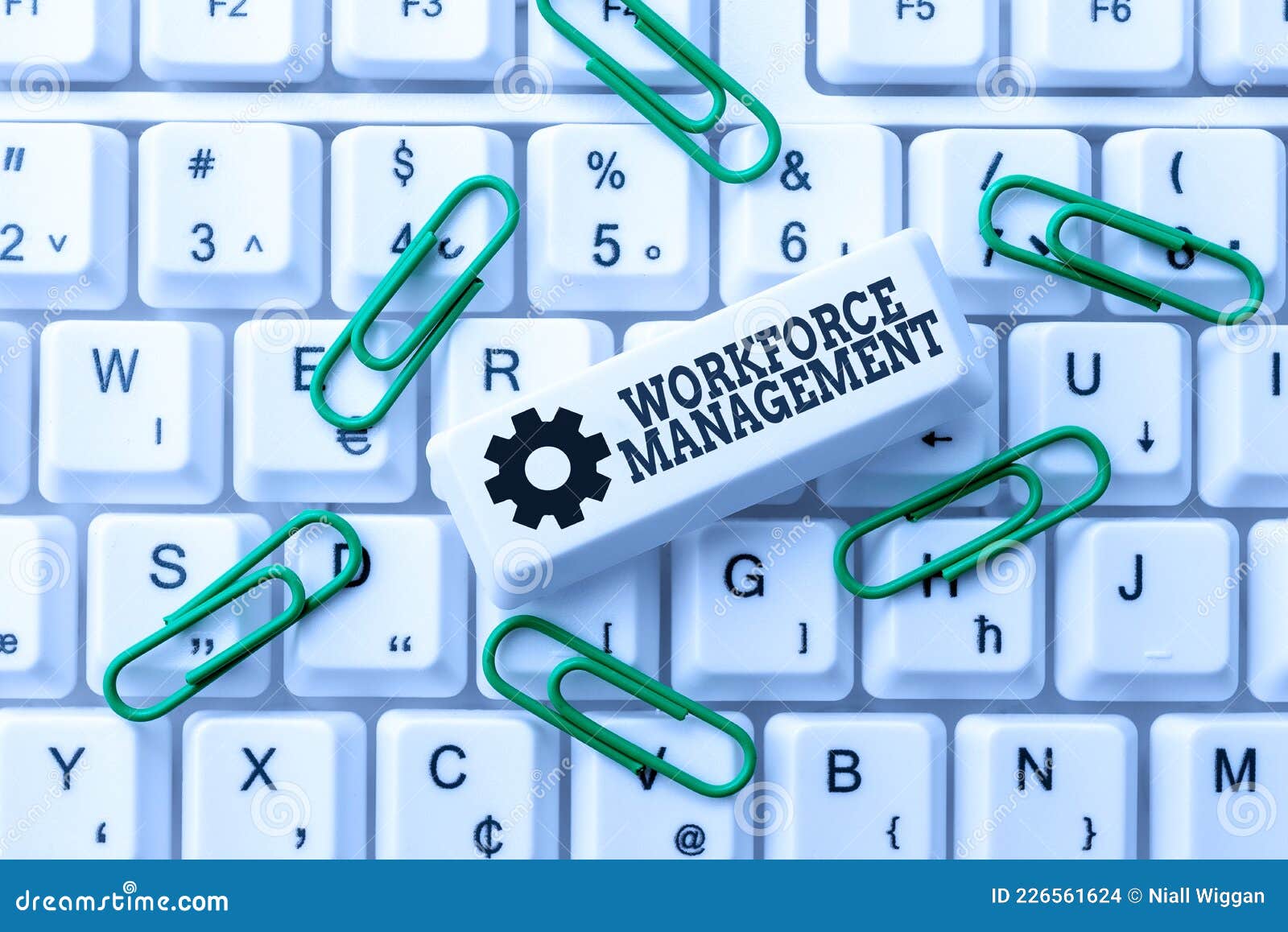 Text Caption Presenting Workforce Management. Internet Concept Use To ...