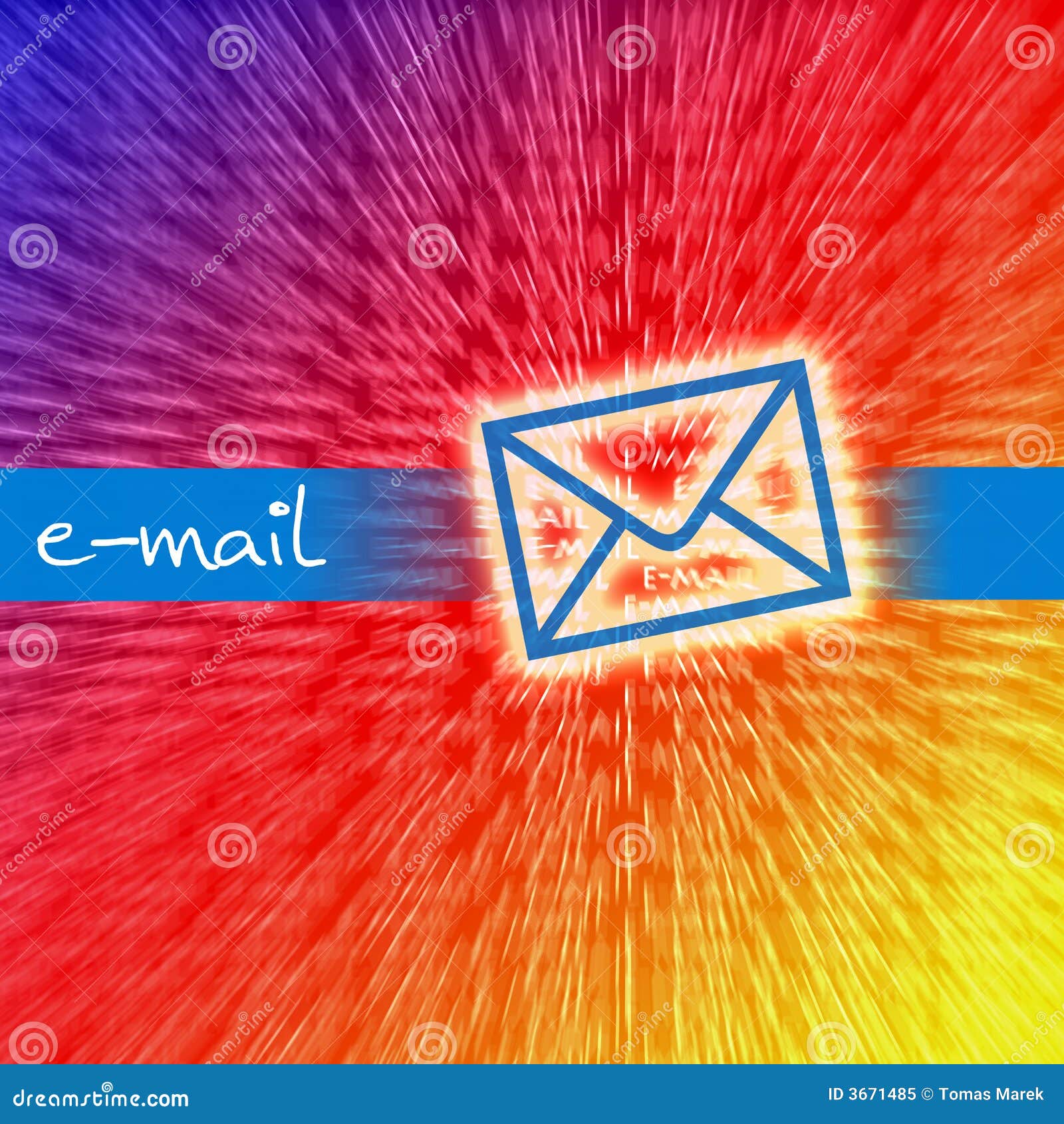 Conceptual email stock illustration. Illustration of glow - 3671485