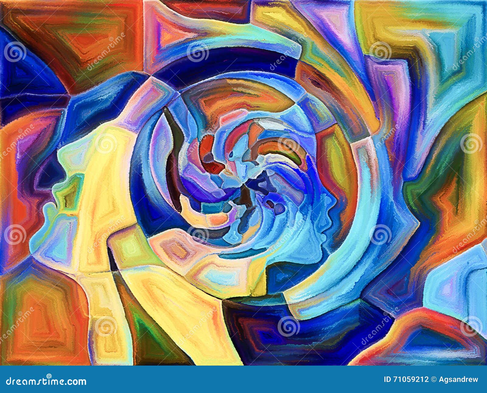 Conceptual Fragmentation stock illustration. Illustration of background ...