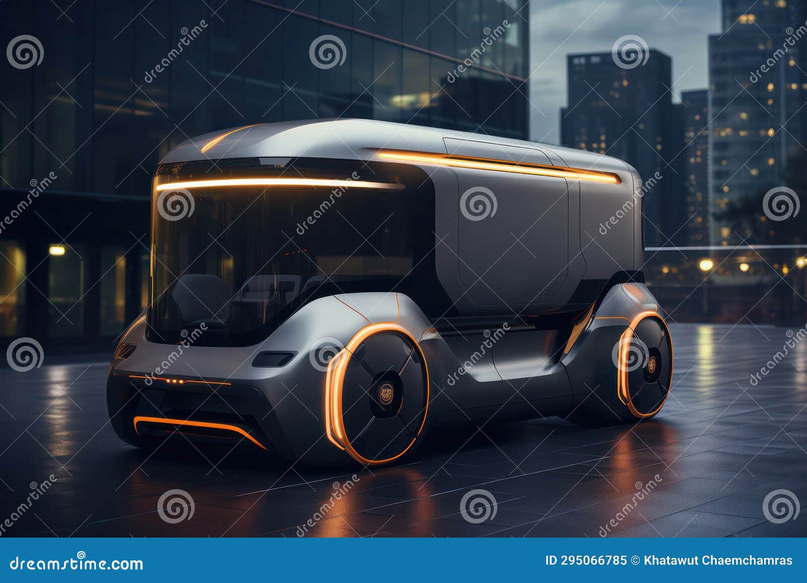 Conceptual Future of Transportation, Cutting-Edge EV Car Design Stock ...