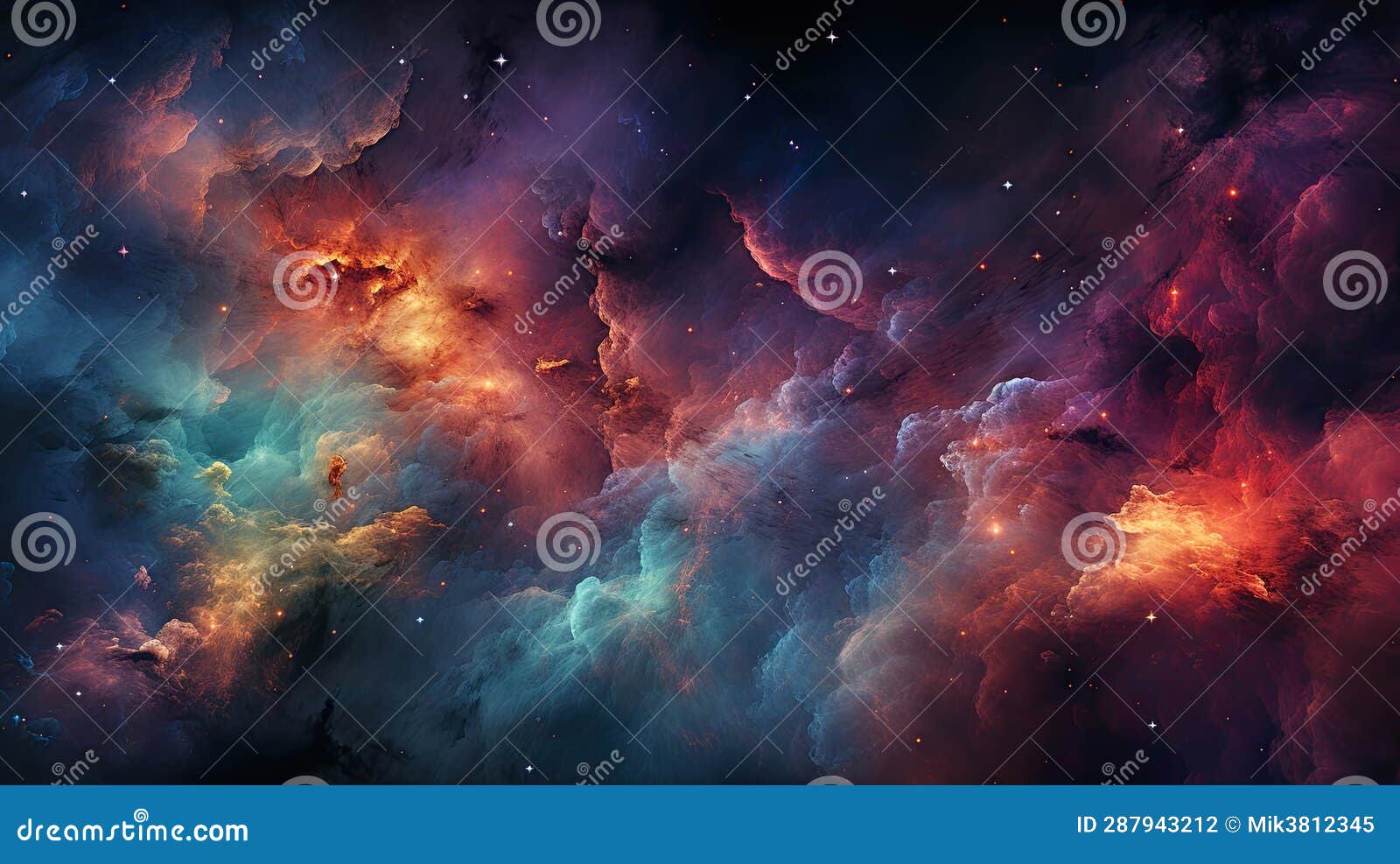 Conceptual Galaxy and Nebula Background. Stock Illustration ...