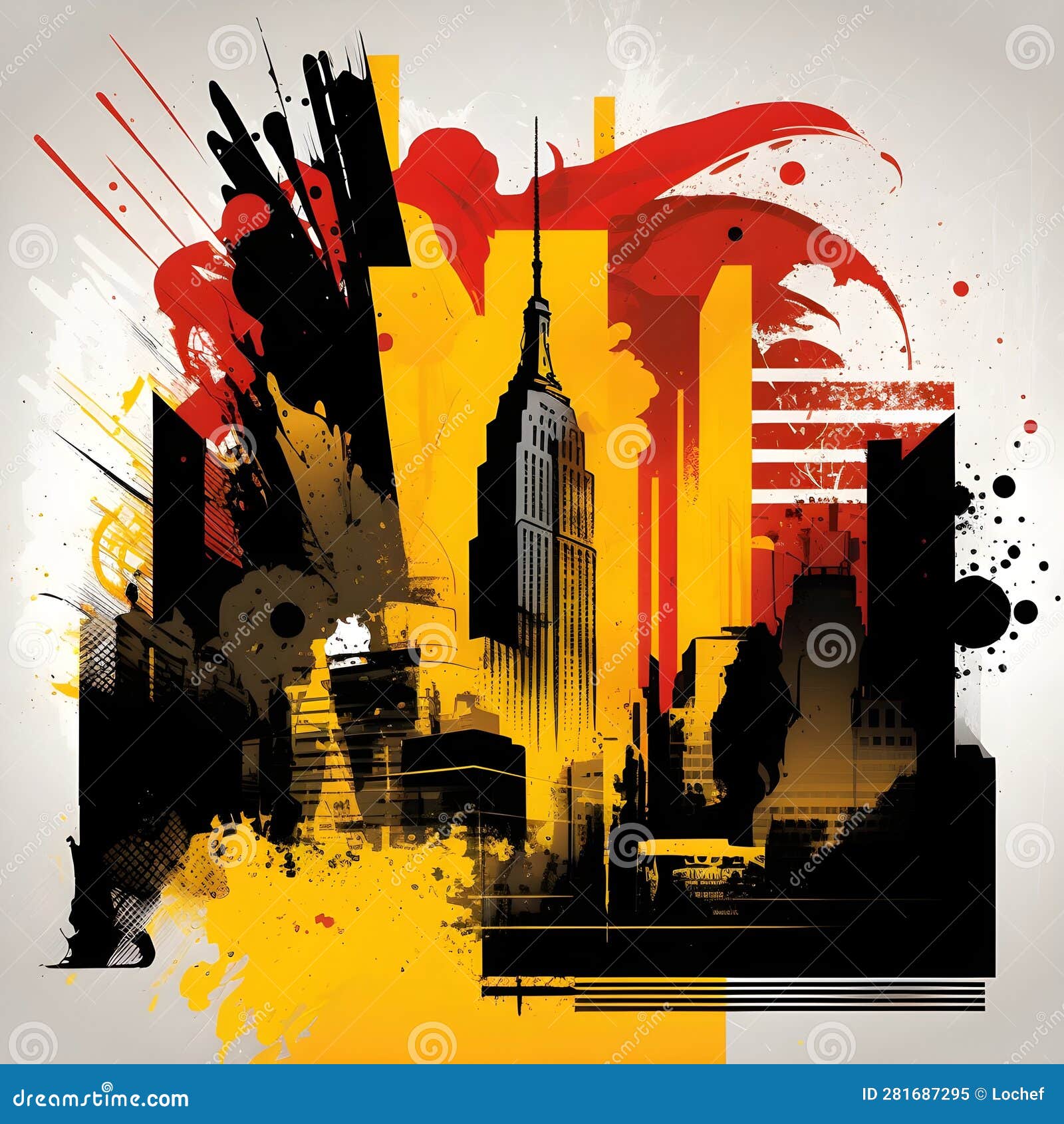 A Conceptual Graphic Design Logo of an Iconic City with Buildings and ...