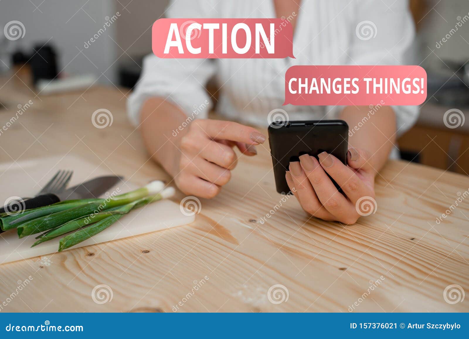 Conceptual Hand Writing Showing Action Changes Things. Business Photo ...