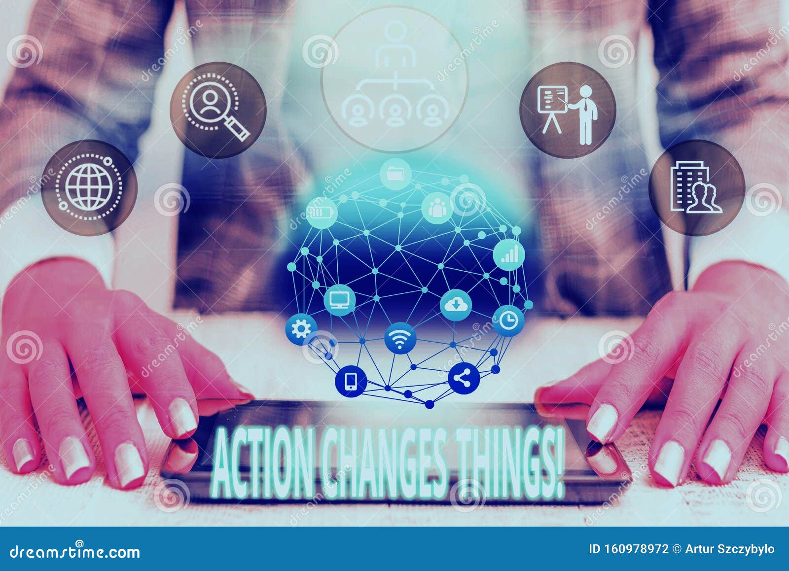 Conceptual Hand Writing Showing Action Changes Things. Business Photo ...