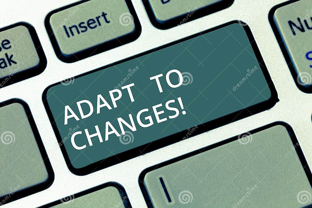 Conceptual Hand Writing Showing Adapt To Changes. Business Photo Text ... Conceptual Hand Writing Showing Adapt To Changes. Business Photo Text ...