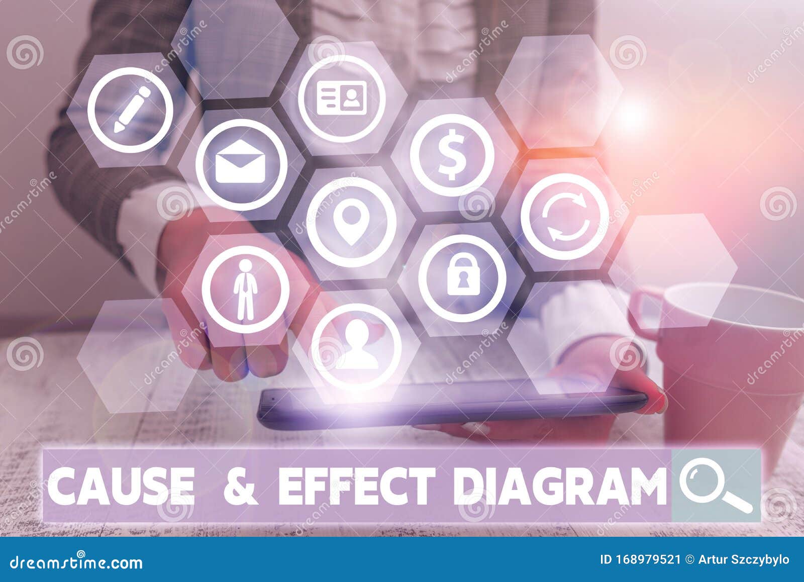 Conceptual Hand Writing Showing Cause and Effect Diagram. Business ...