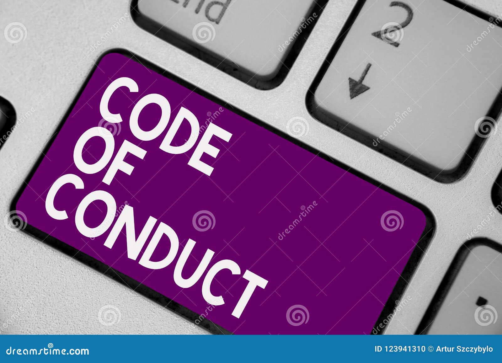 Conceptual Hand Writing Showing Code of Conduct. Business Photo ...