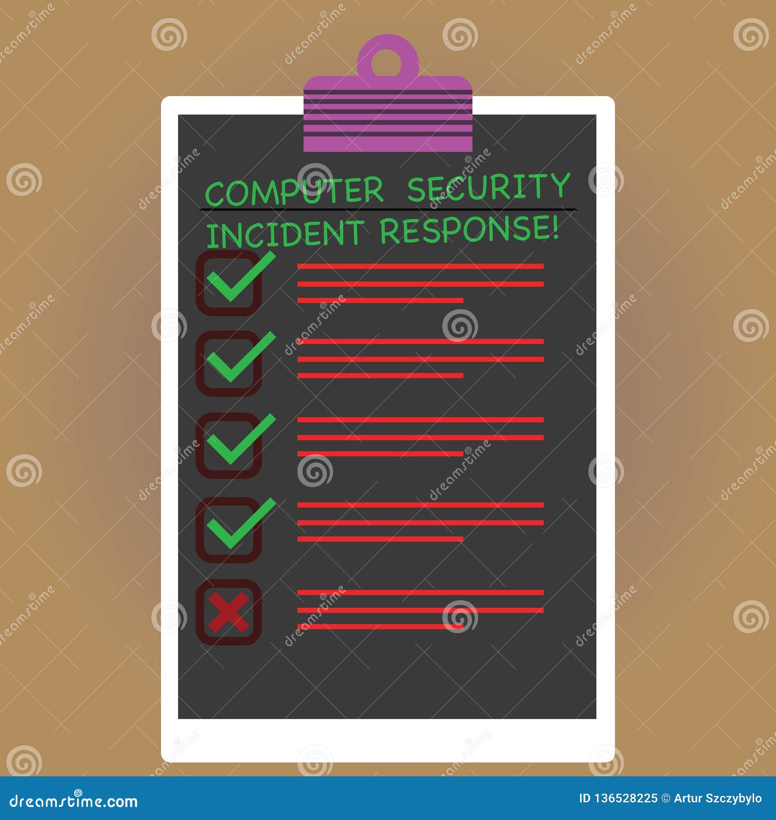Conceptual Hand Writing Showing Computer Security Incident Response ...
