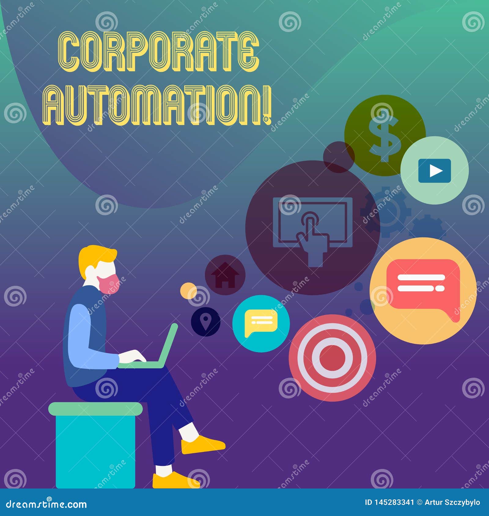 Conceptual Hand Writing Showing Corporate Automation Business Photo Text Automating Key