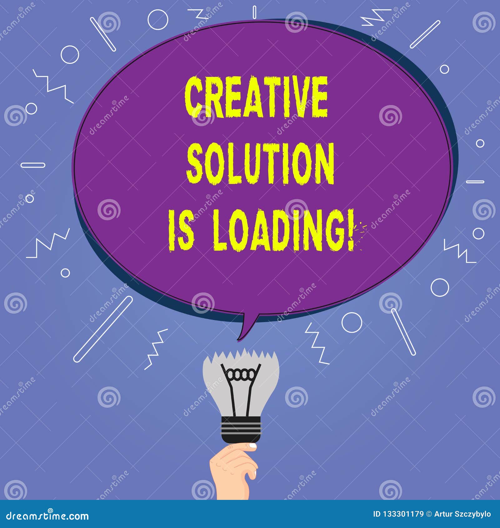 Conceptual Hand Writing Showing Creative Solution is Loading. Business ...