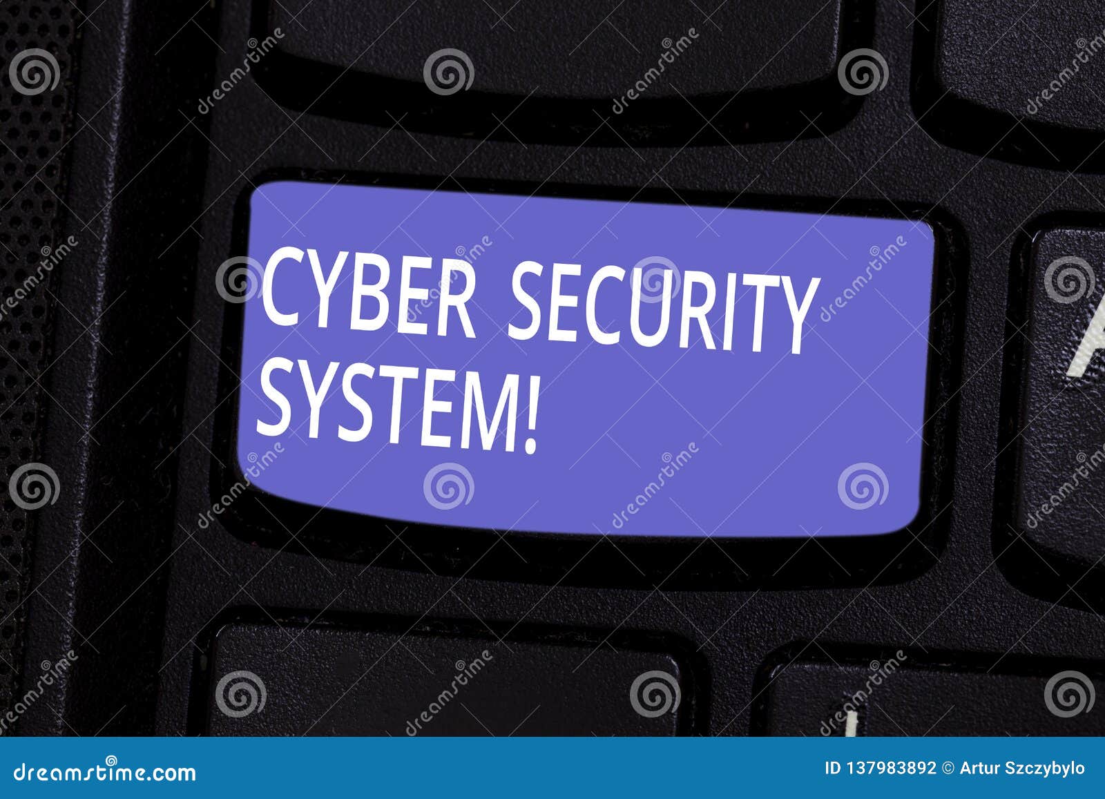 Conceptual Hand Writing Showing Cyber Security System. Business Photo ...