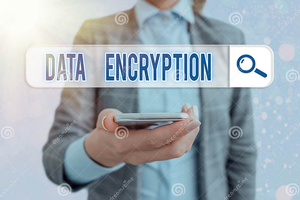 Conceptual Hand Writing Showing Data Encryption. Business Photo Showcasing Symmetrickey ...
