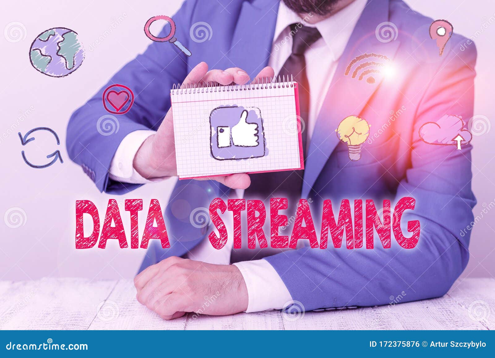 Conceptual Hand Writing Showing Data Streaming. Business Photo Text ...