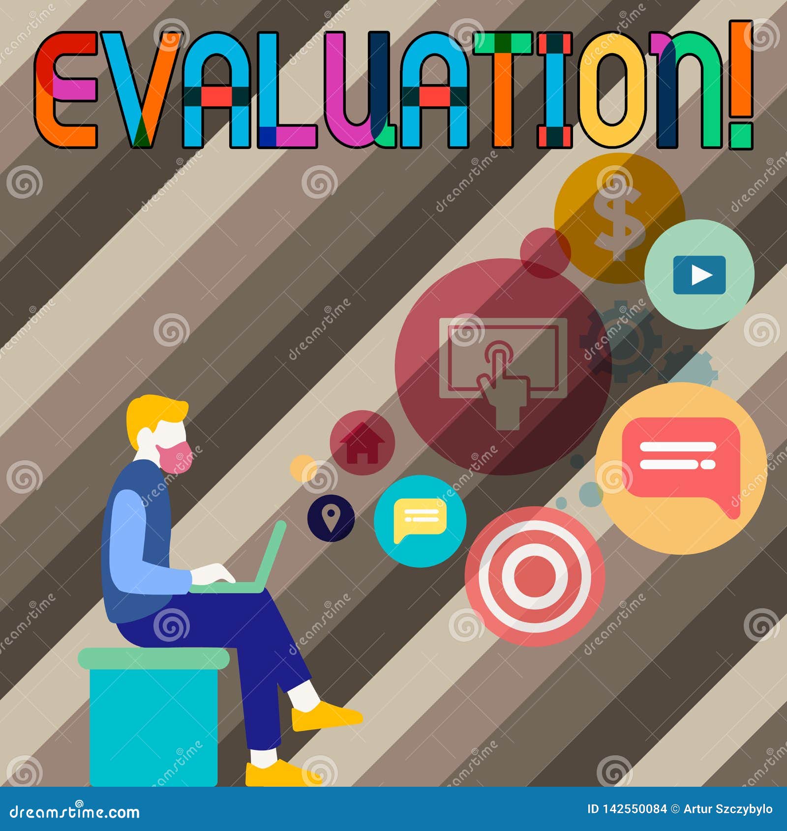 Conceptual Hand Writing Showing Evaluation. Business Photo Showcasing ...