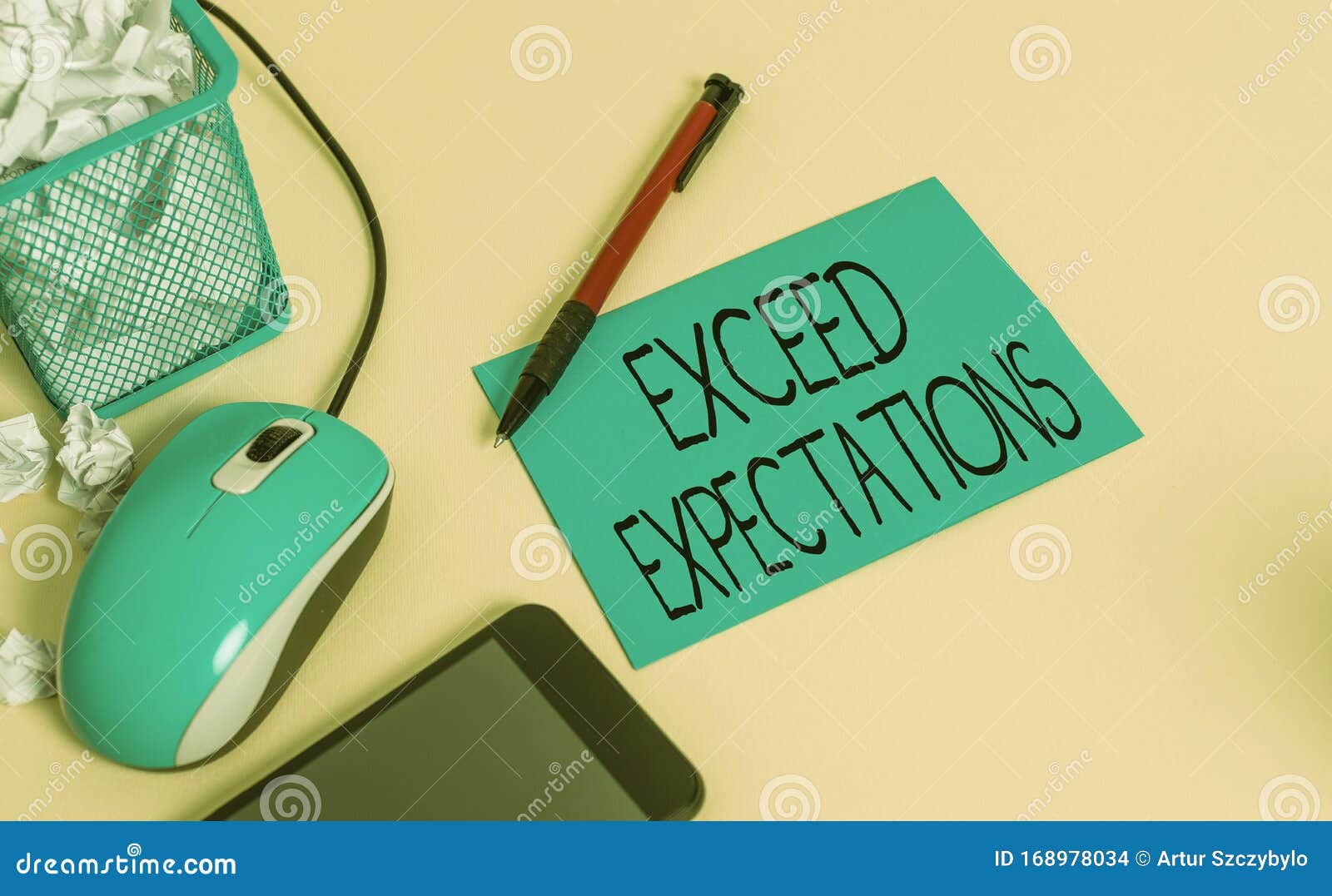 Conceptual Hand Writing Showing Exceed Expectations. Business Photo ...