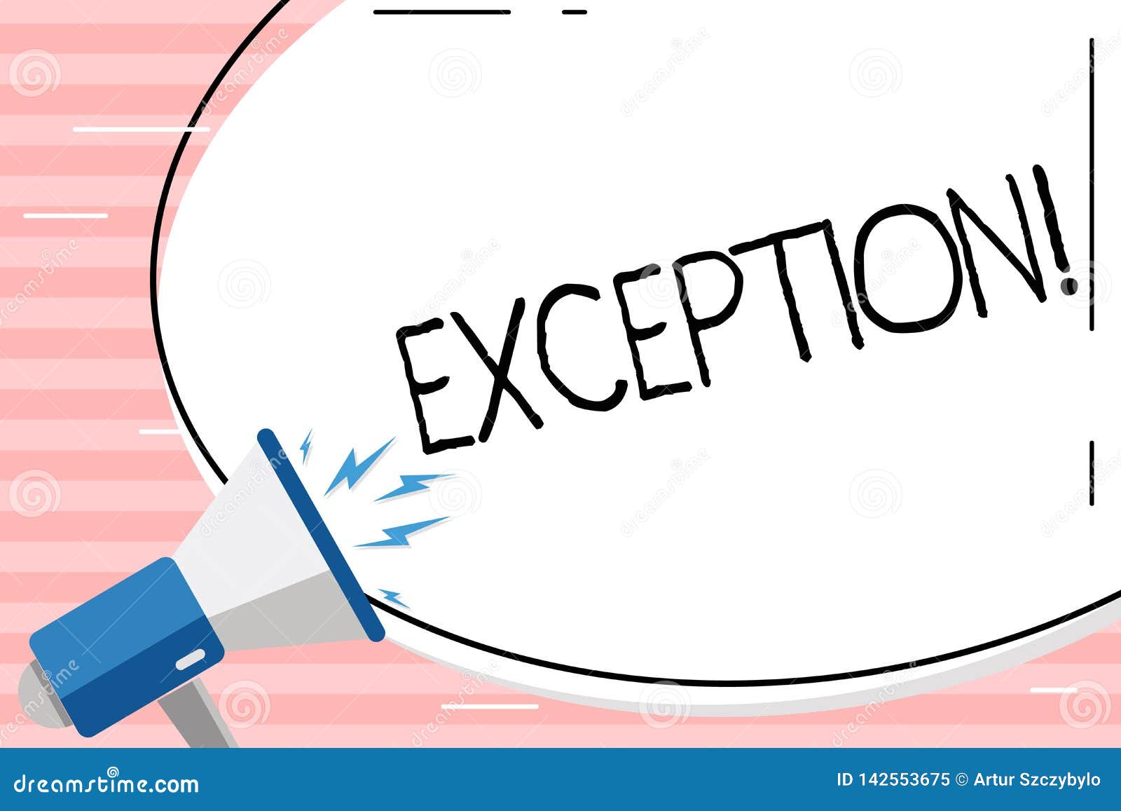 Conceptual Hand Writing Showing Exception. Business Photo Showcasing ...