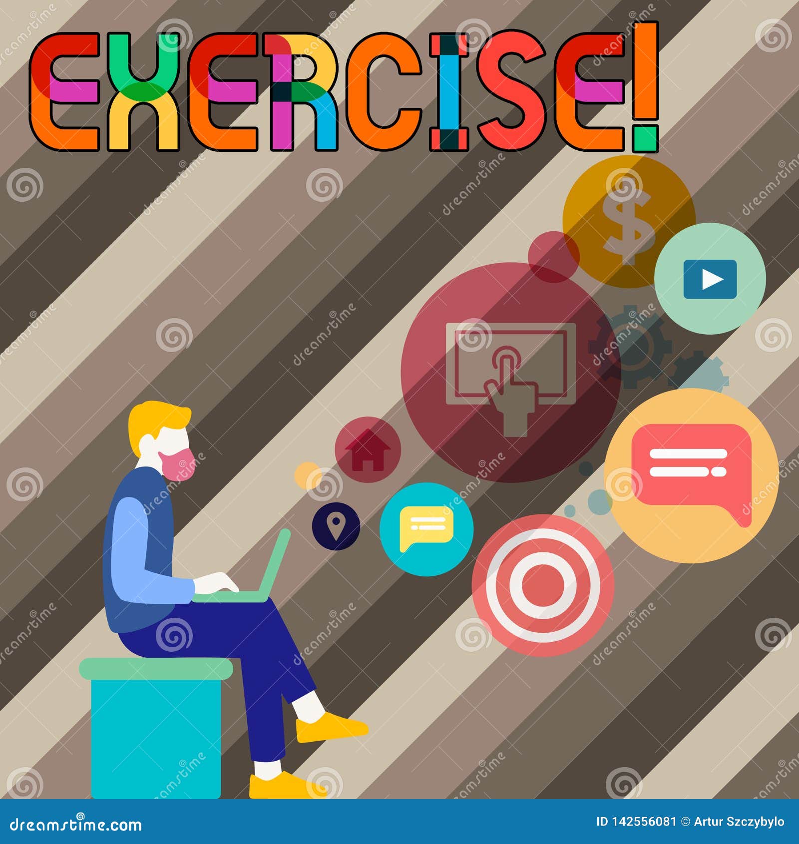 Conceptual Hand Writing Showing Exercise. Business Photo Showcasing ...