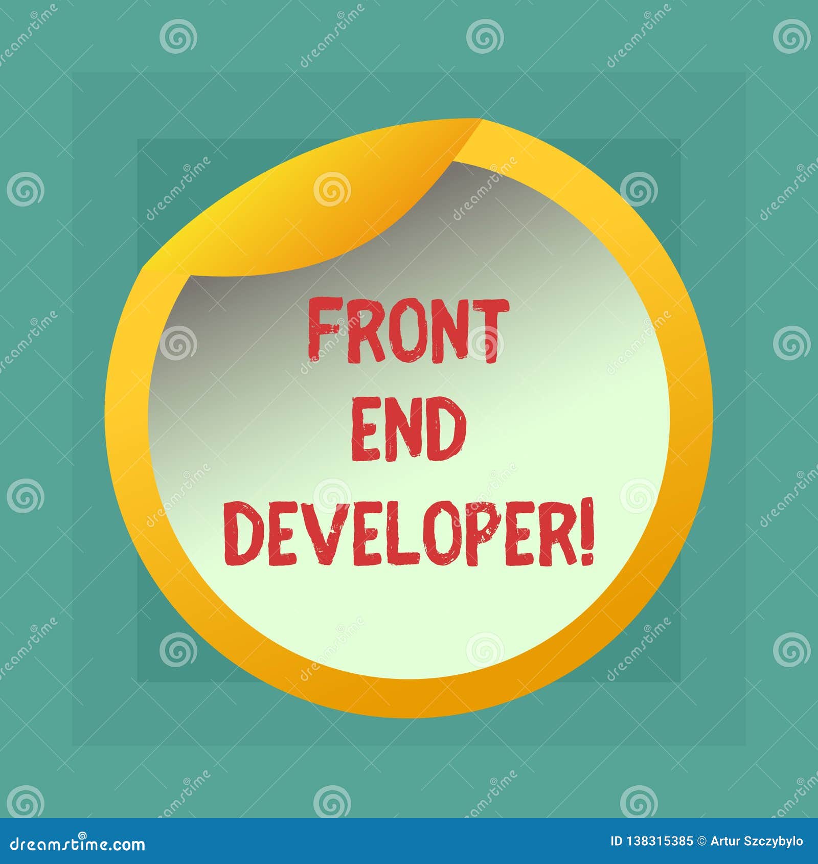 Conceptual Hand Writing Showing Front End Developer. Business Photo Showcasing Computer ...