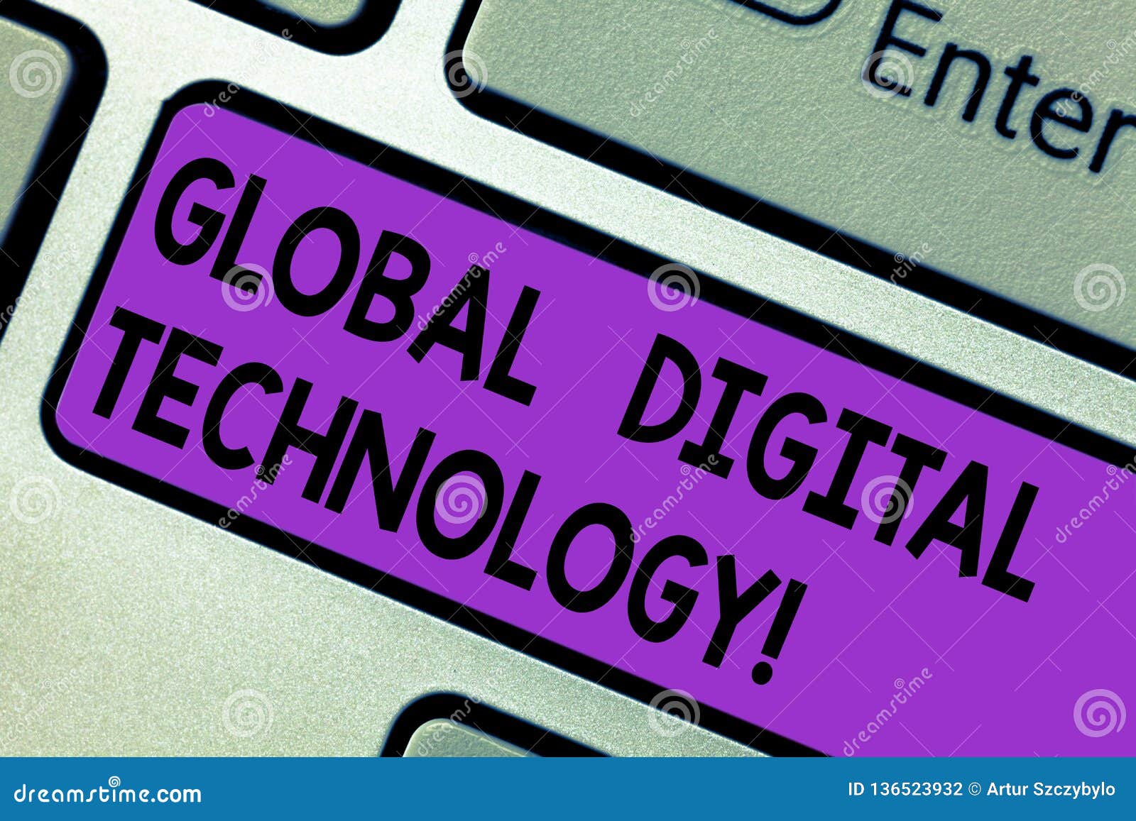 Conceptual Hand Writing Showing Global Digital Technology. Business ...