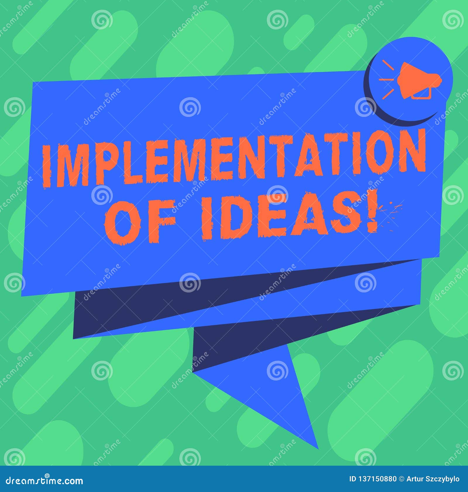 Conceptual Hand Writing Showing Implementation of Ideas. Business Photo ...