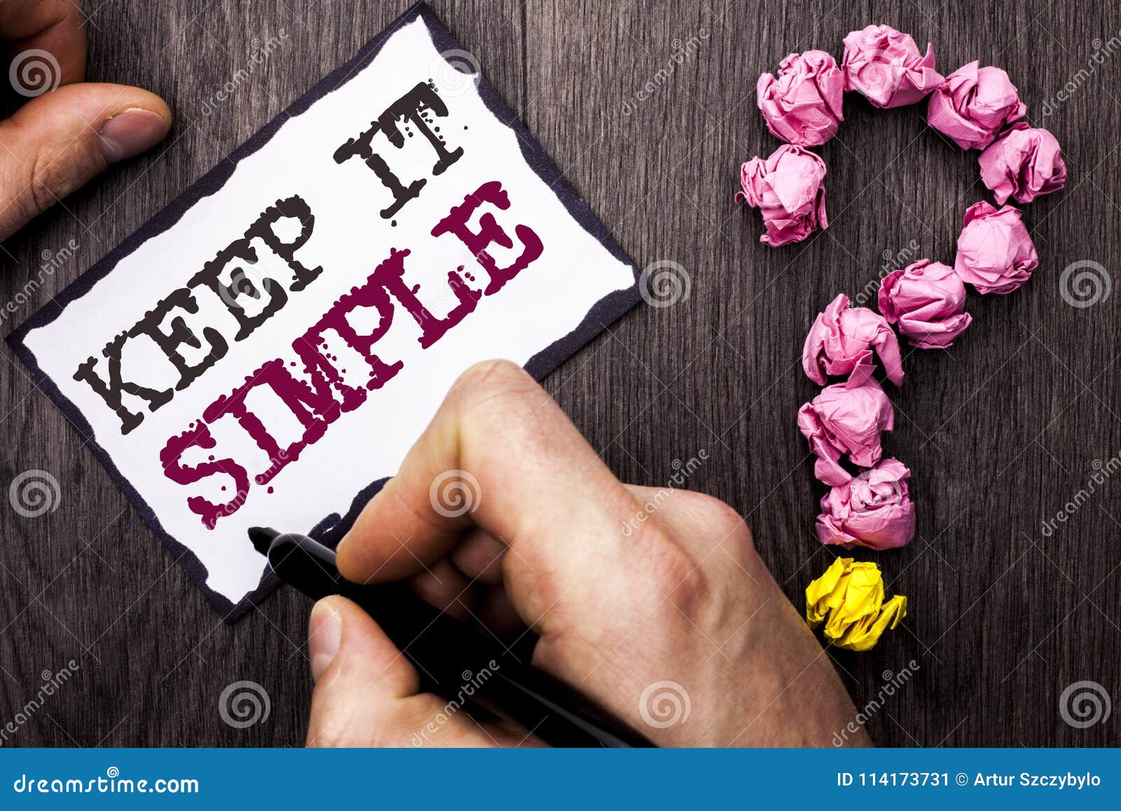 Conceptual Hand Writing Showing Keep it Simple. Business Photo Text ...