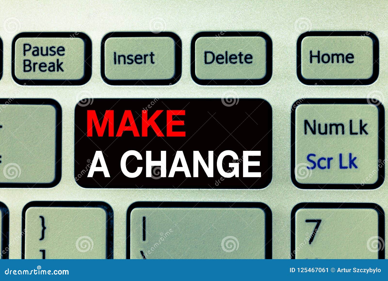 Conceptual Hand Writing Showing Make a Change. Business Photo Text ...