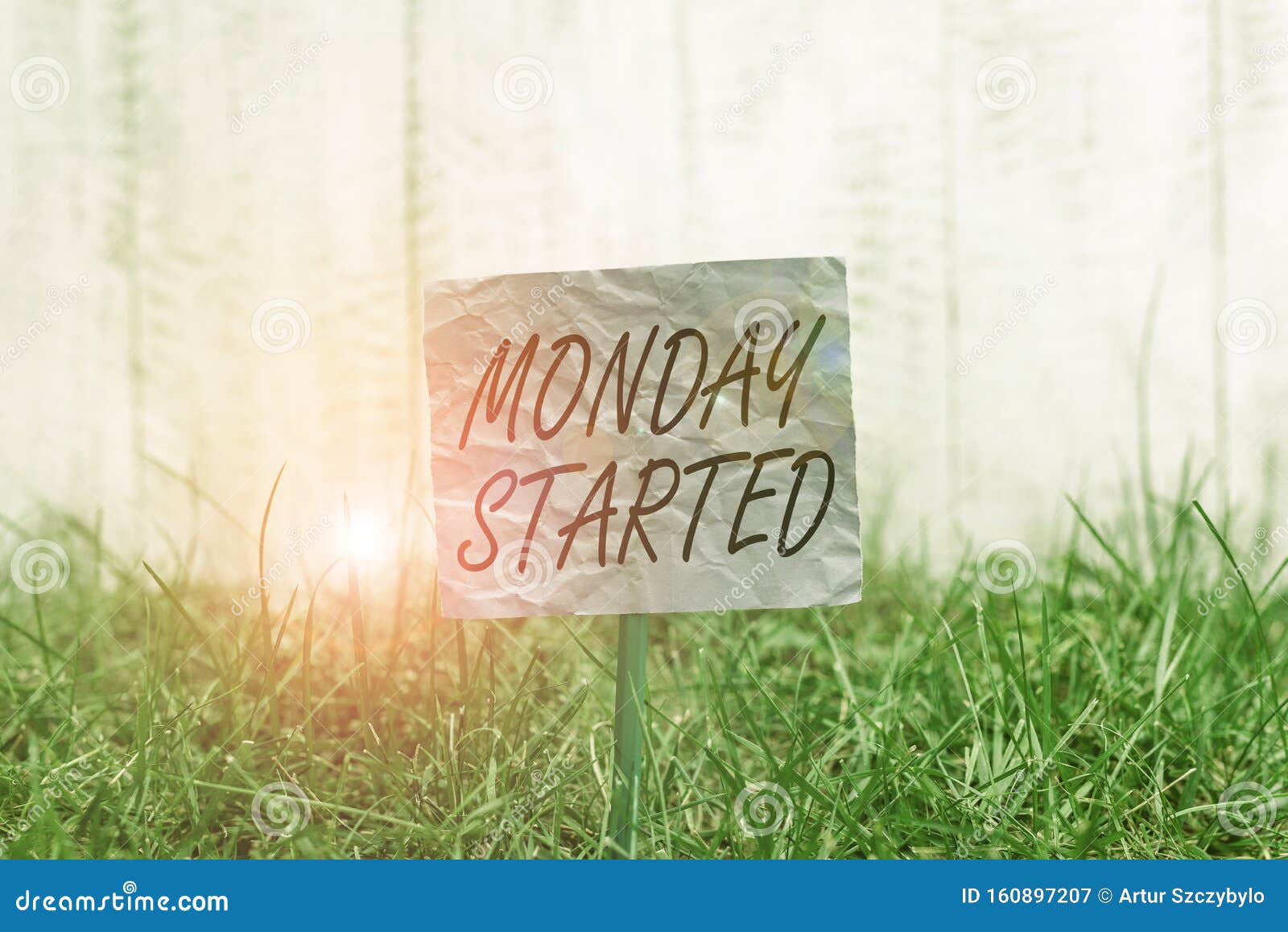 Conceptual Hand Writing Showing Monday Started. Business Photo Text ...