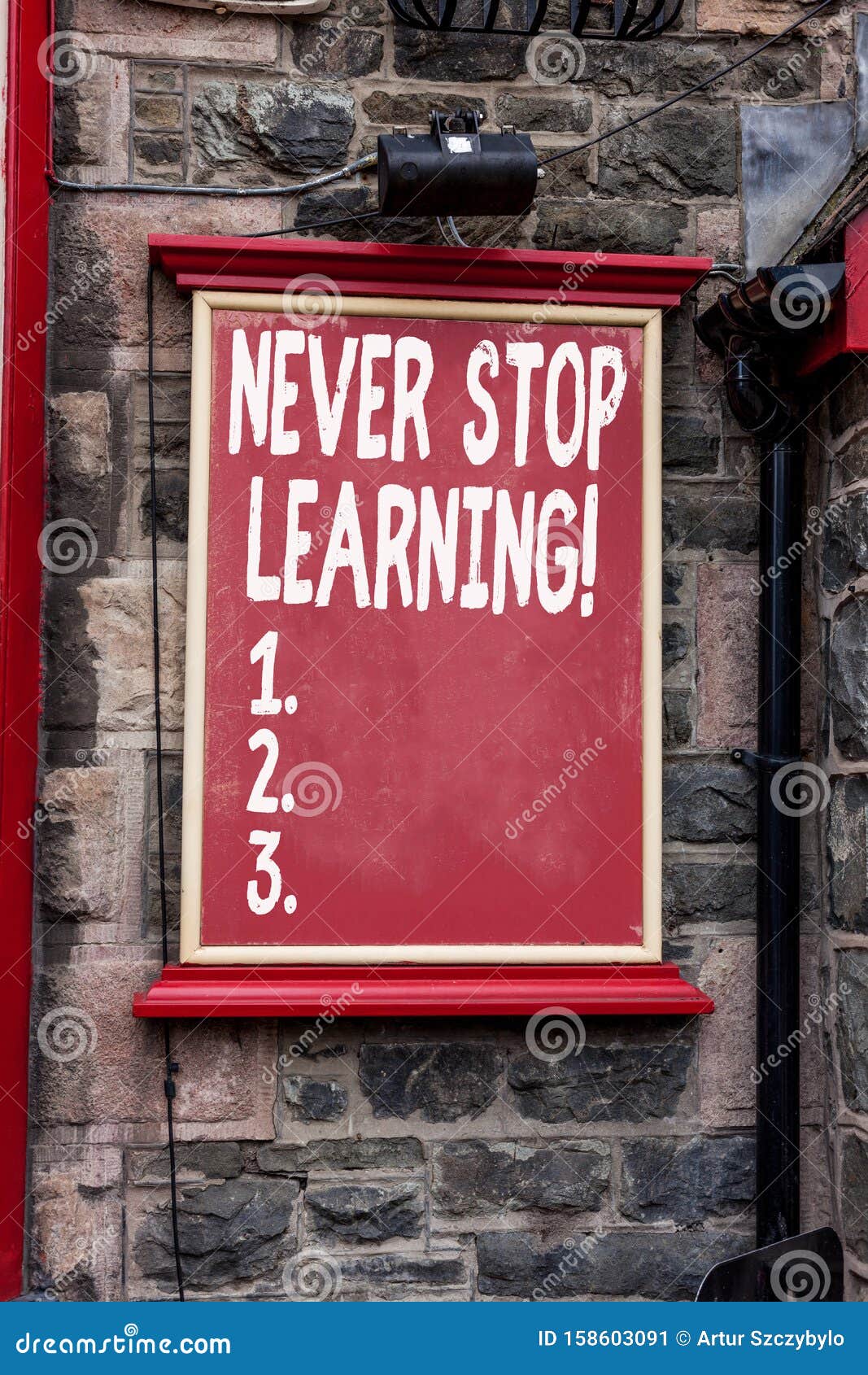 Conceptual Hand Writing Showing Never Stop Learning. Business Photo ...