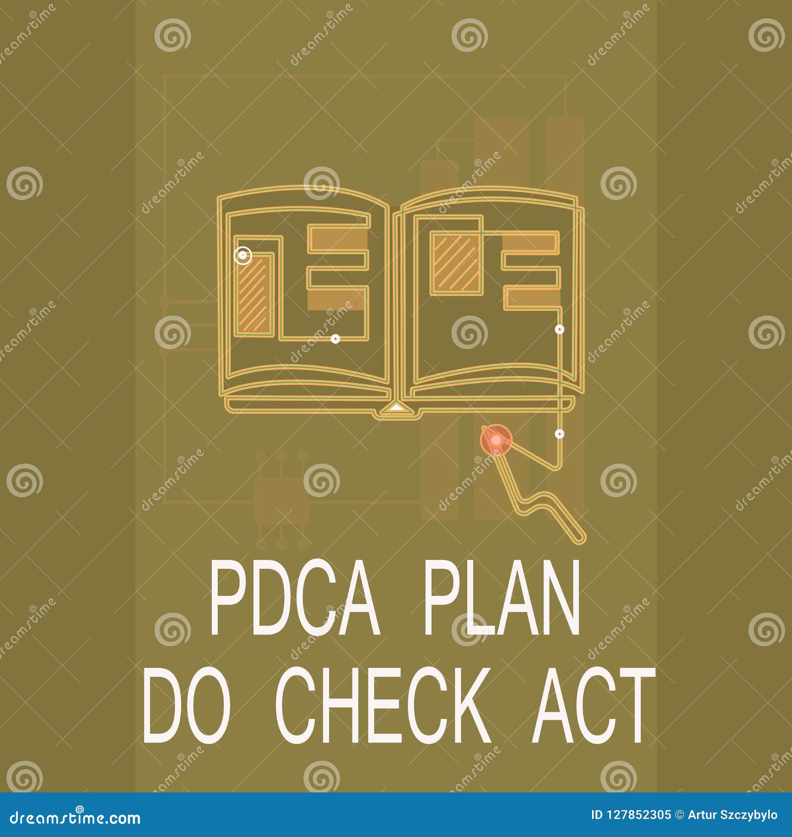 PDCA Or Deming Cycle Chart Diagram With Plan, Do, Check And Act Line ...