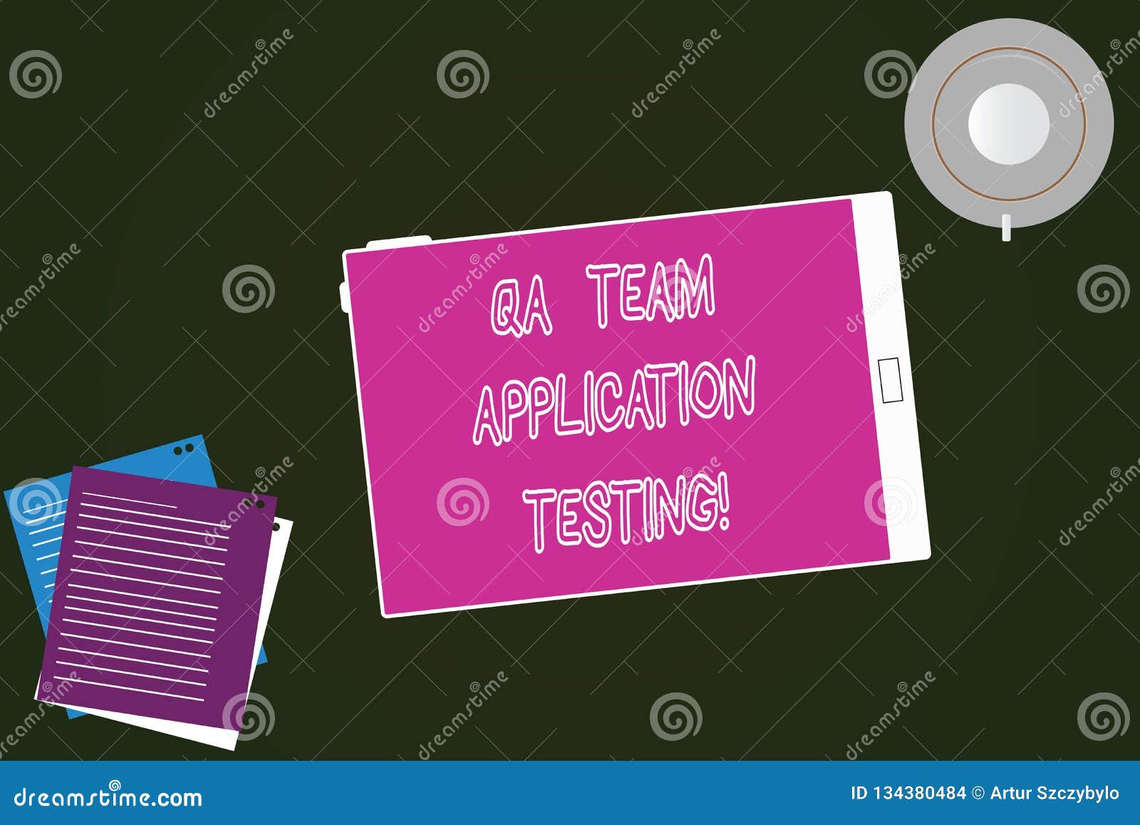 Conceptual Hand Writing Showing Qa Team Application Testing Business