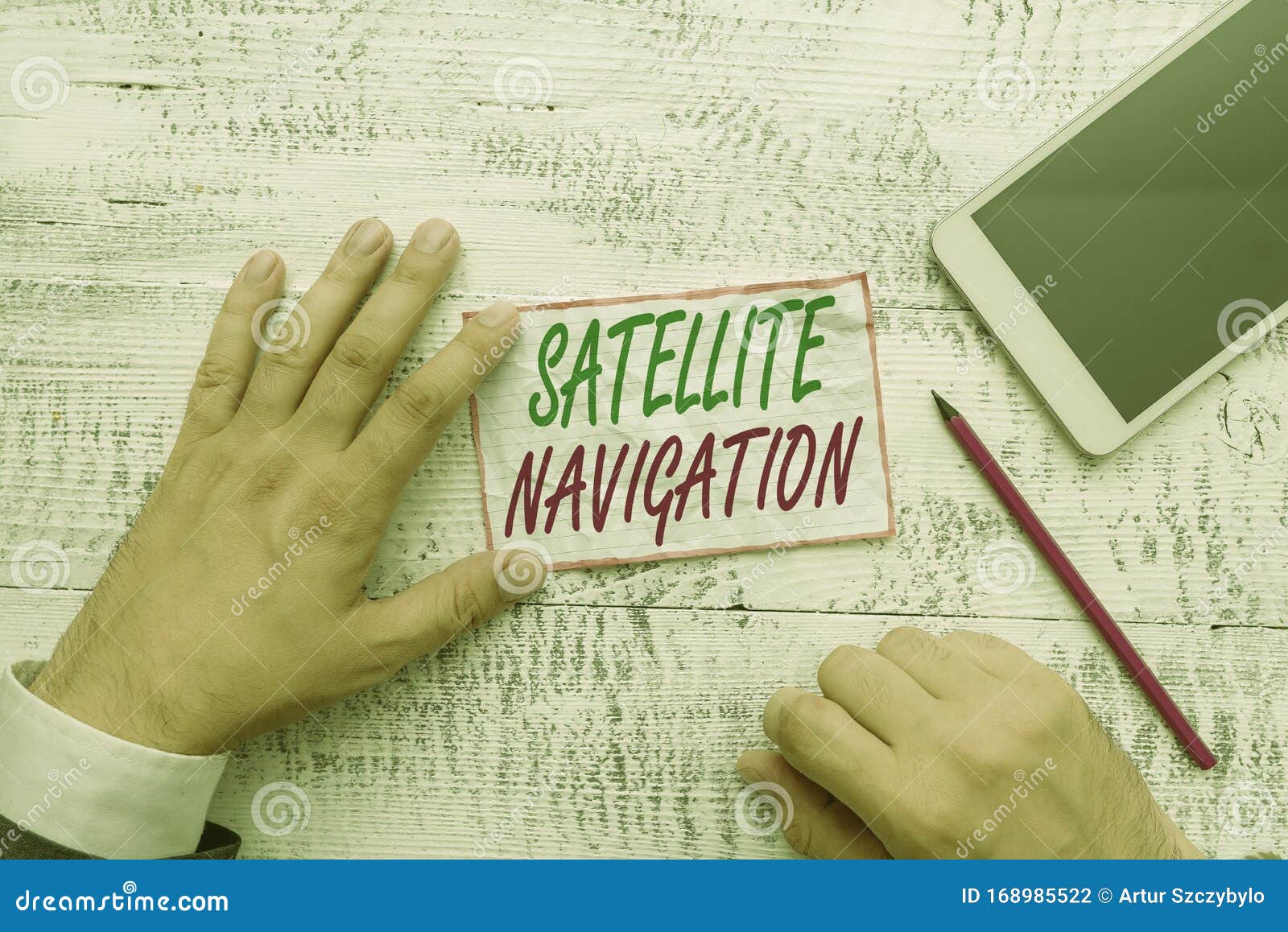 Conceptual Hand Writing Showing Satellite Navigation. Business Photo ...