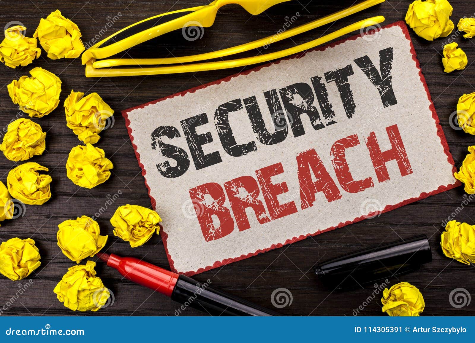 Conceptual Hand Writing Showing Security Breach. Business Photo Text ...