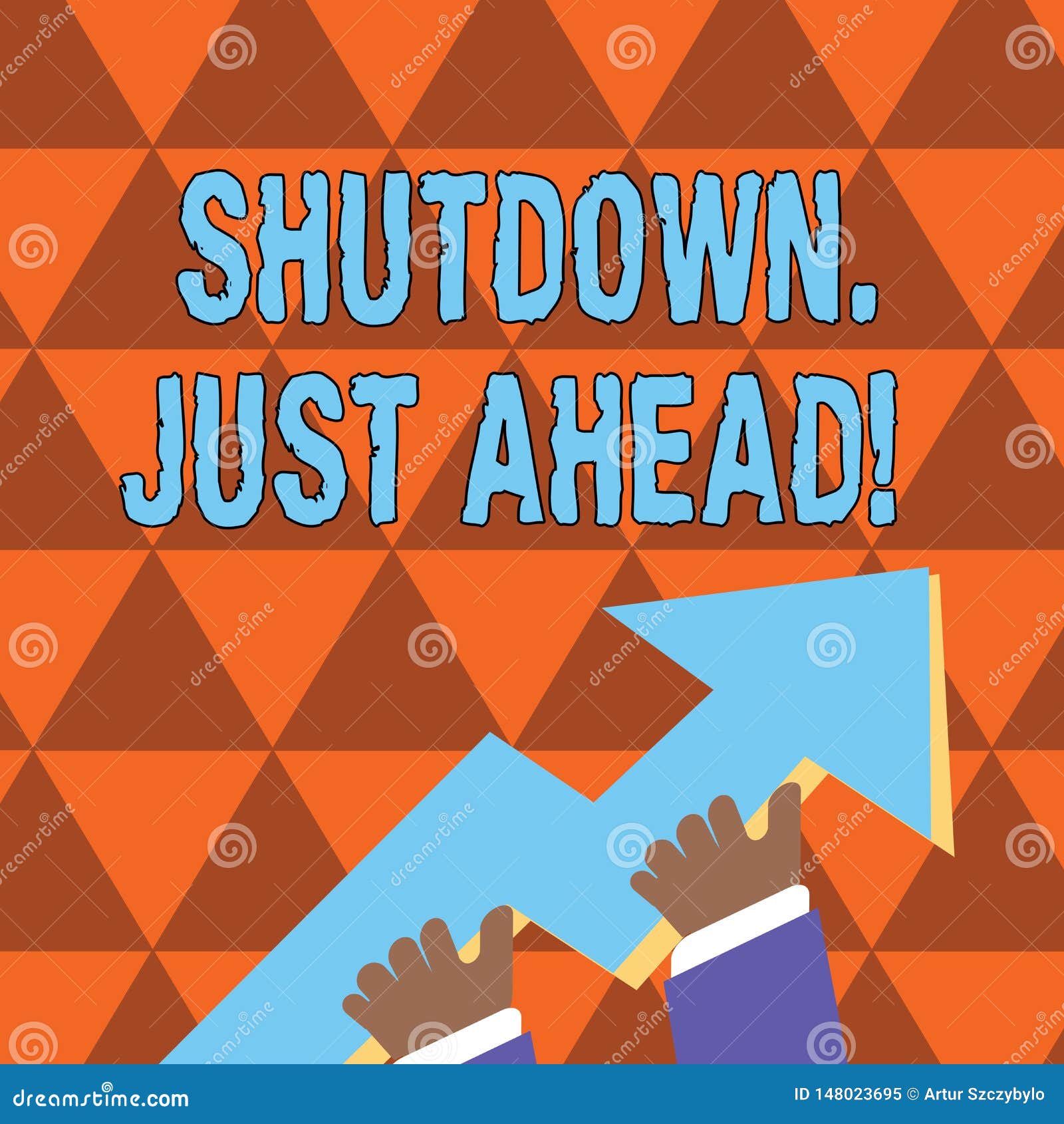 Conceptual Hand Writing Showing Shutdown Just Ahead. Business Photo ... Conceptual Hand Writing Showing Shutdown Just Ahead. Business Photo ...