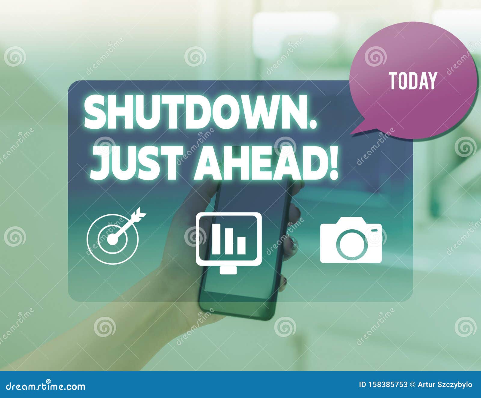 Conceptual Hand Writing Showing Shutdown Just Ahead. Business Photo ... Conceptual Hand Writing Showing Shutdown Just Ahead. Business Photo ...