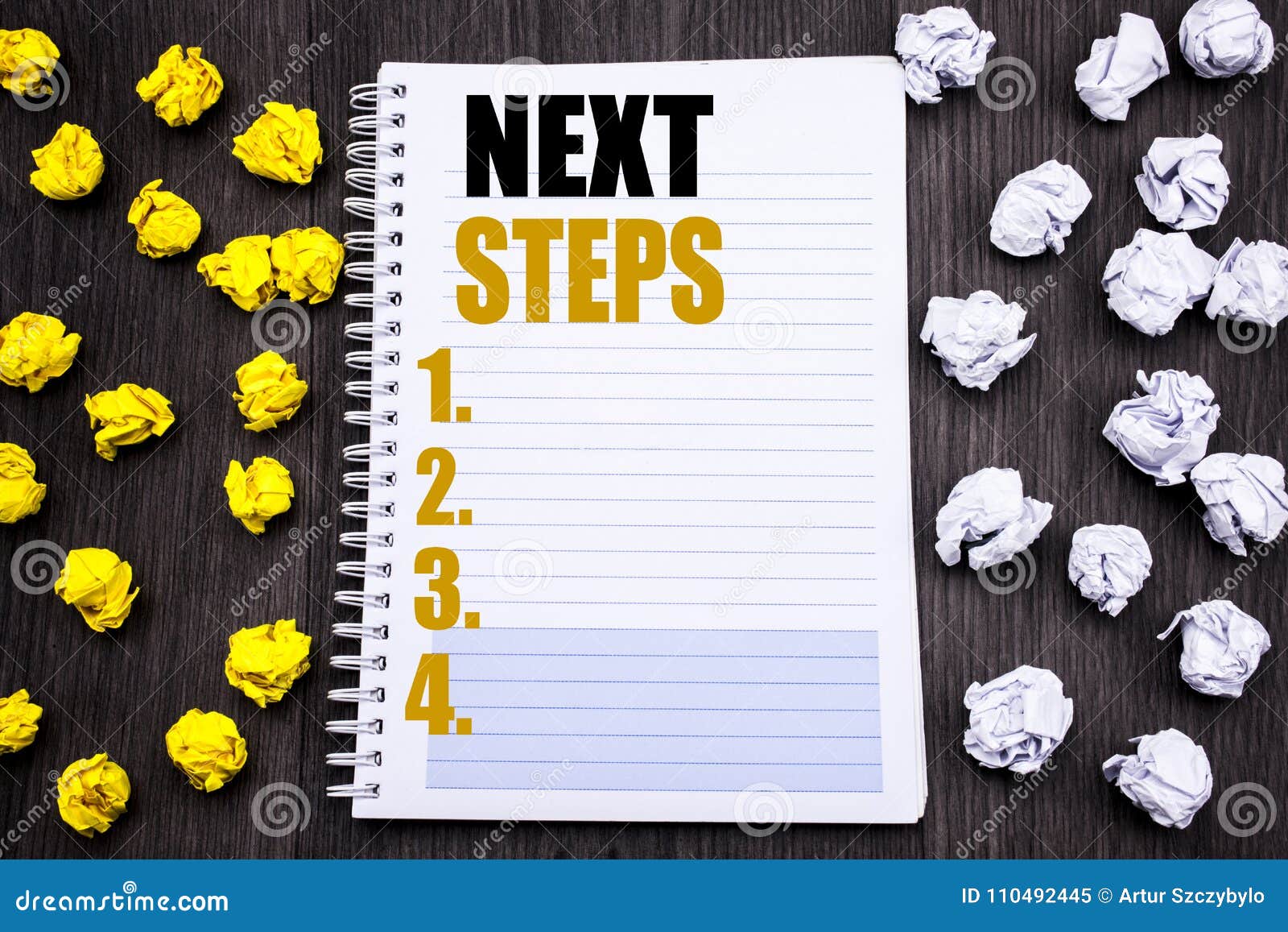 Conceptual Hand Writing Text Caption Showing Next Steps. Business ...